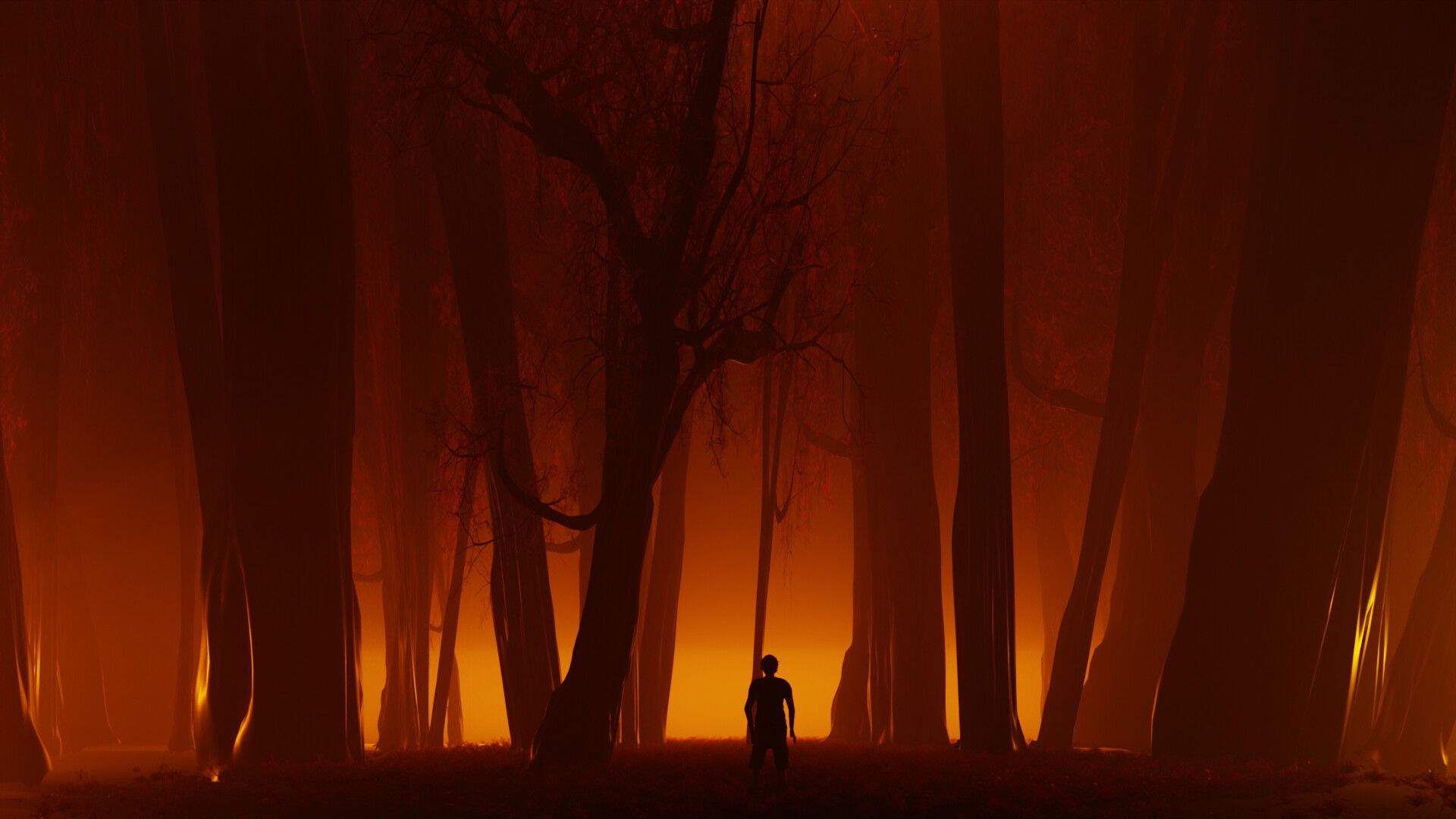 ArtStation - 3D ENVIRONMENT WORK Forest Fire 3D