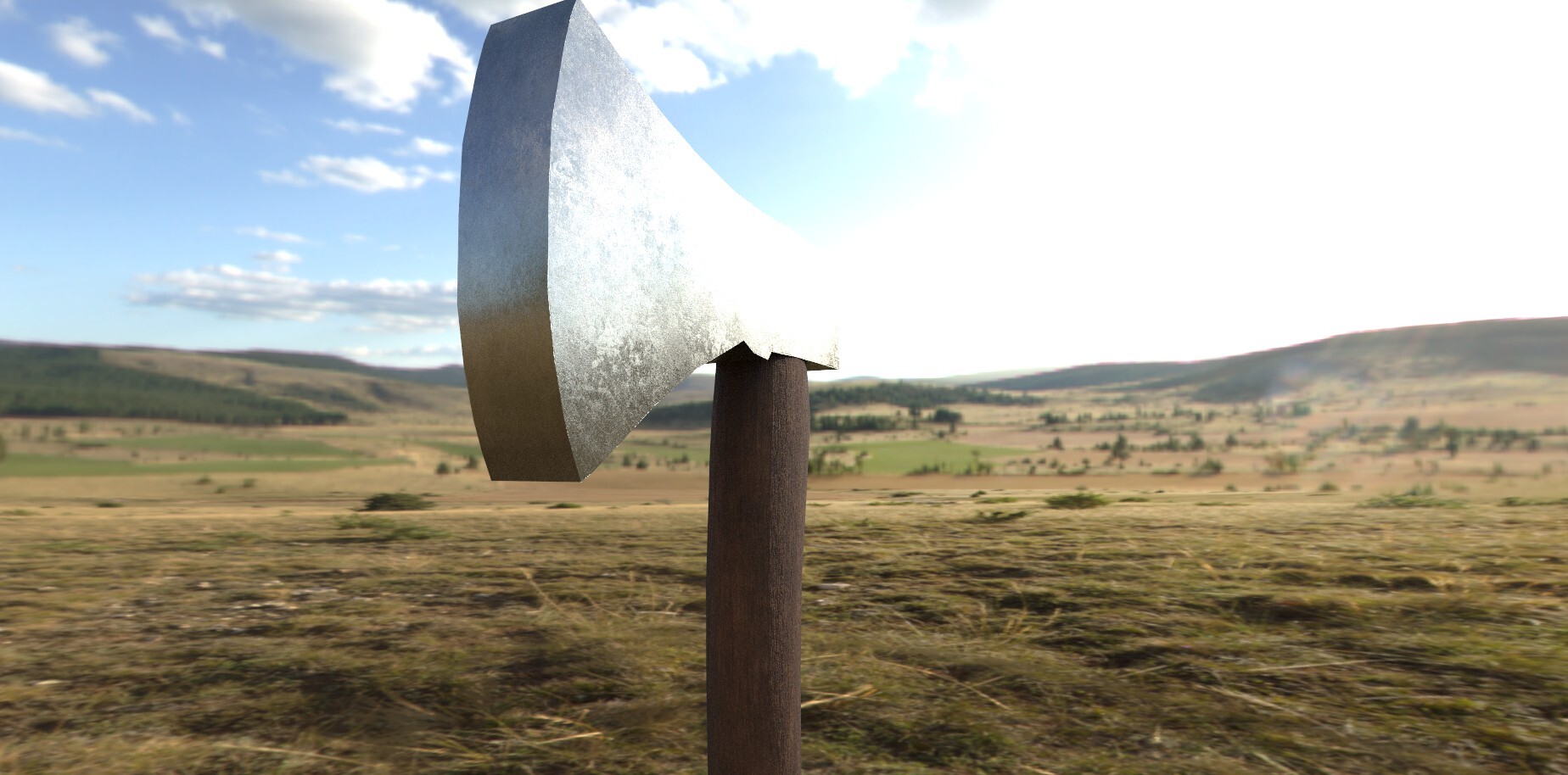 ArtStation - Textured Simple Wooden Axe