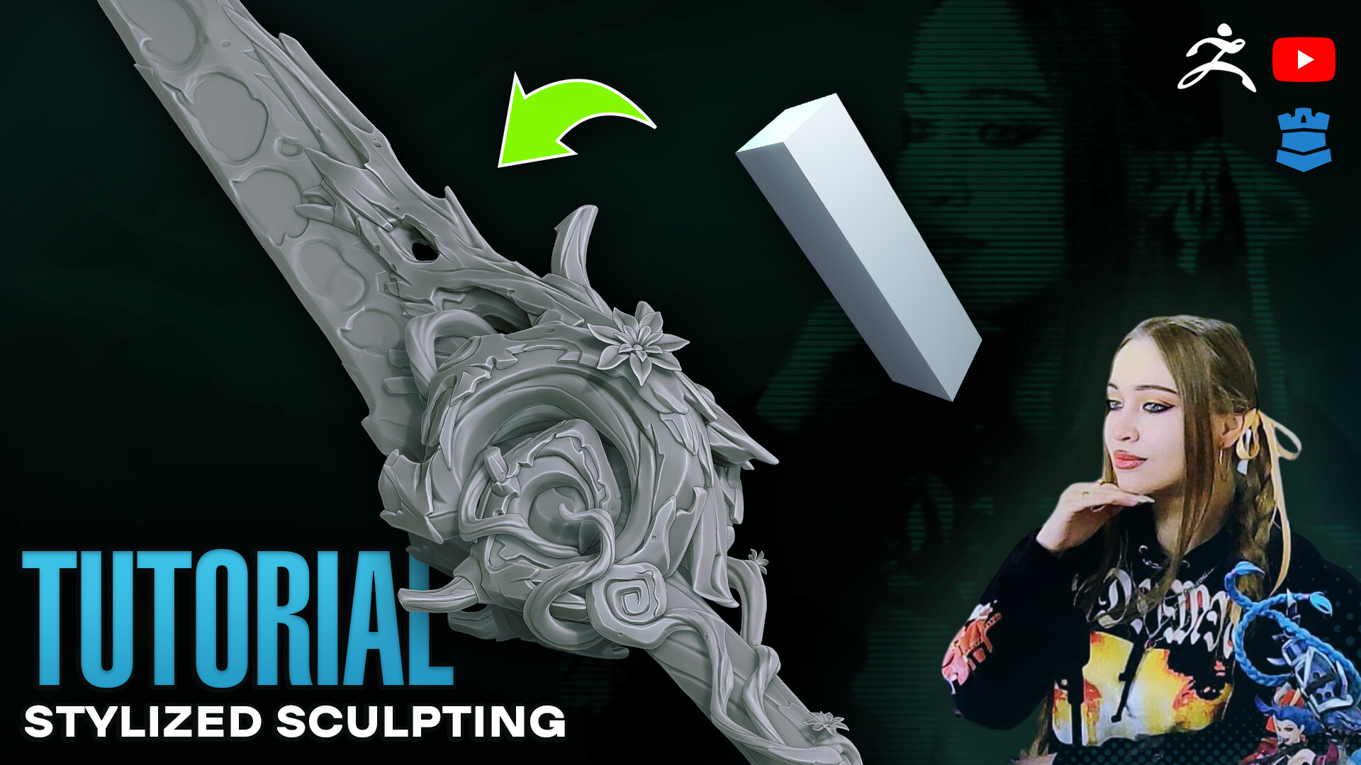 Vsquad studio - STYLIZED DRUID DAGGER SCULPT (WAYFINDER) — Tutorial