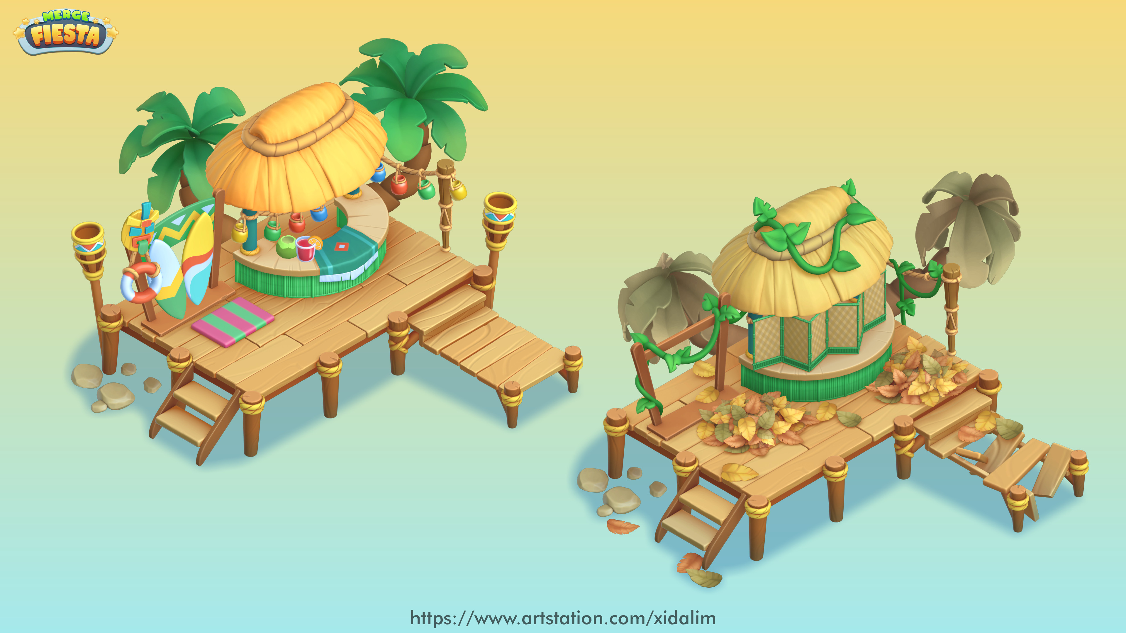 Lim Xi Da 3D Aritst - Merge x Fiesta - Buildings