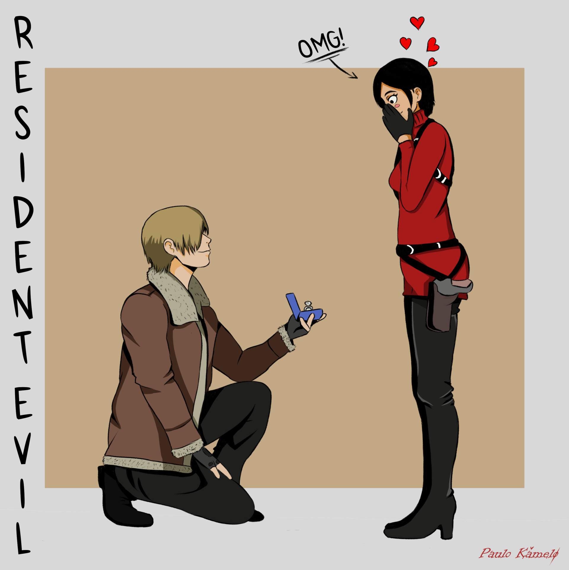 ArtStation - Leon & Ada - RESIDENT EVIL/ ILLUSTRATION