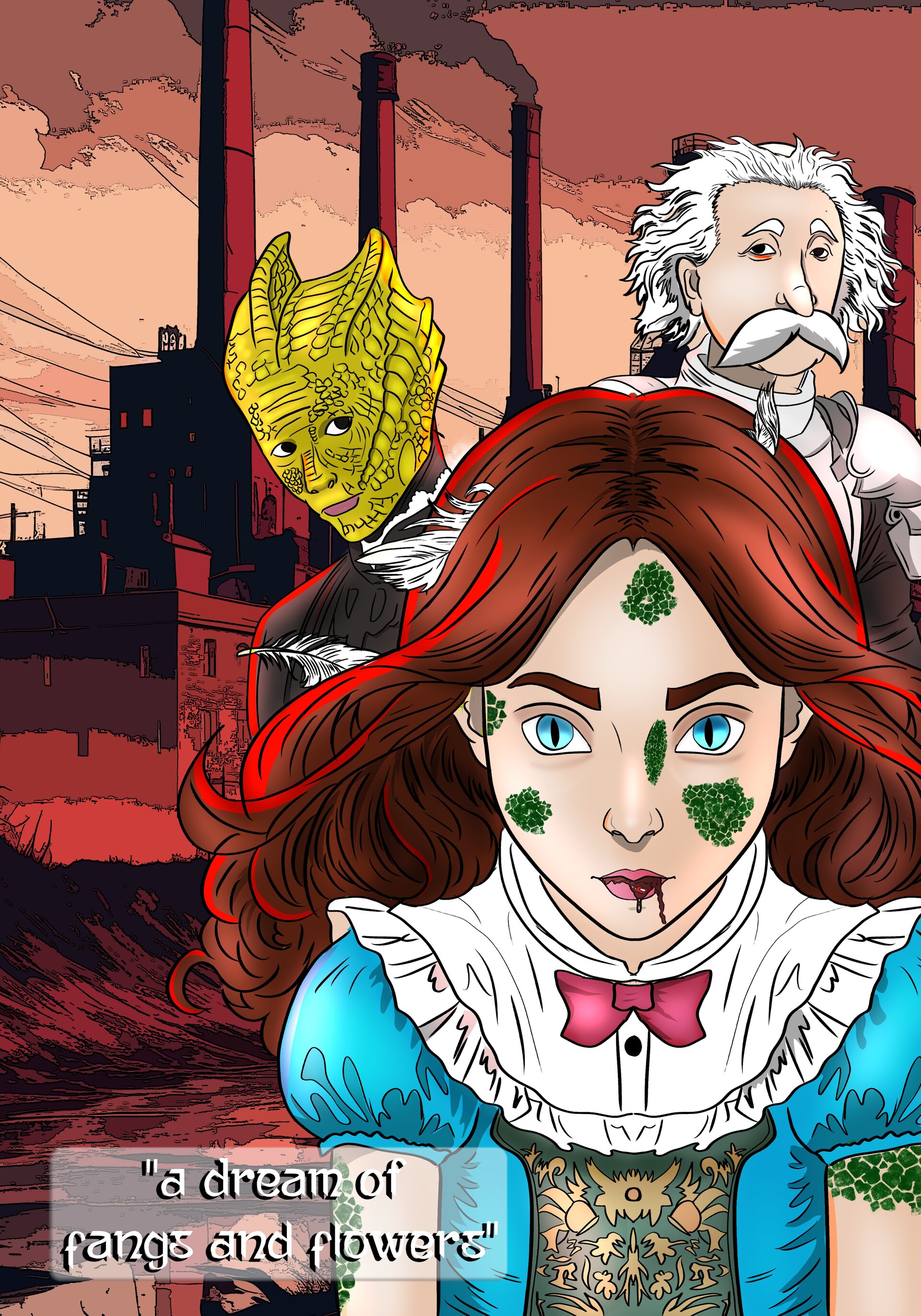 ArtStation - A Dream of Fangs and Flowers Story Cover Art