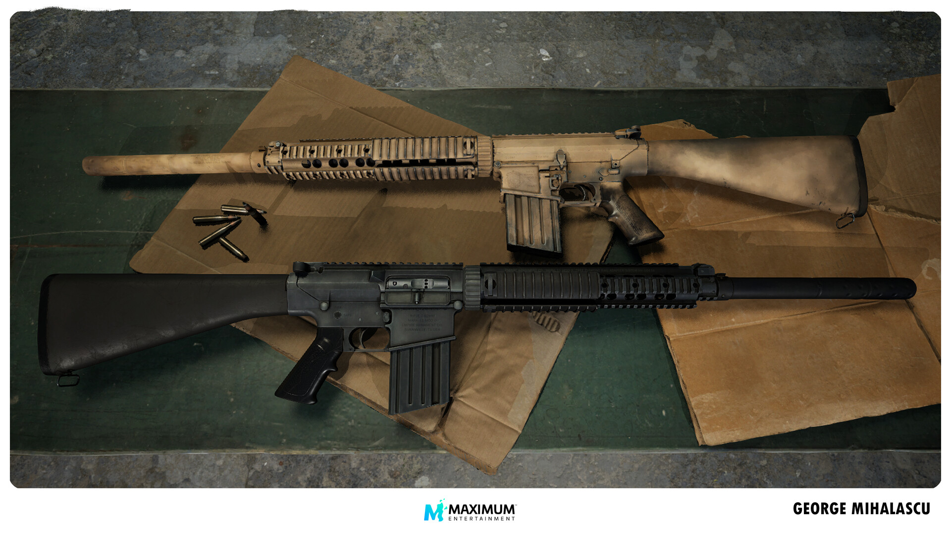 ArtStation - SR-25 Rifle Model for AA FPS