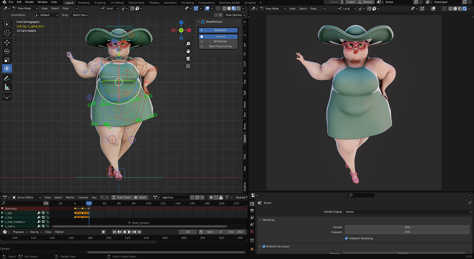 Phong Ly - Rigging The Lady Character in Blender using AutoRig Pro addon