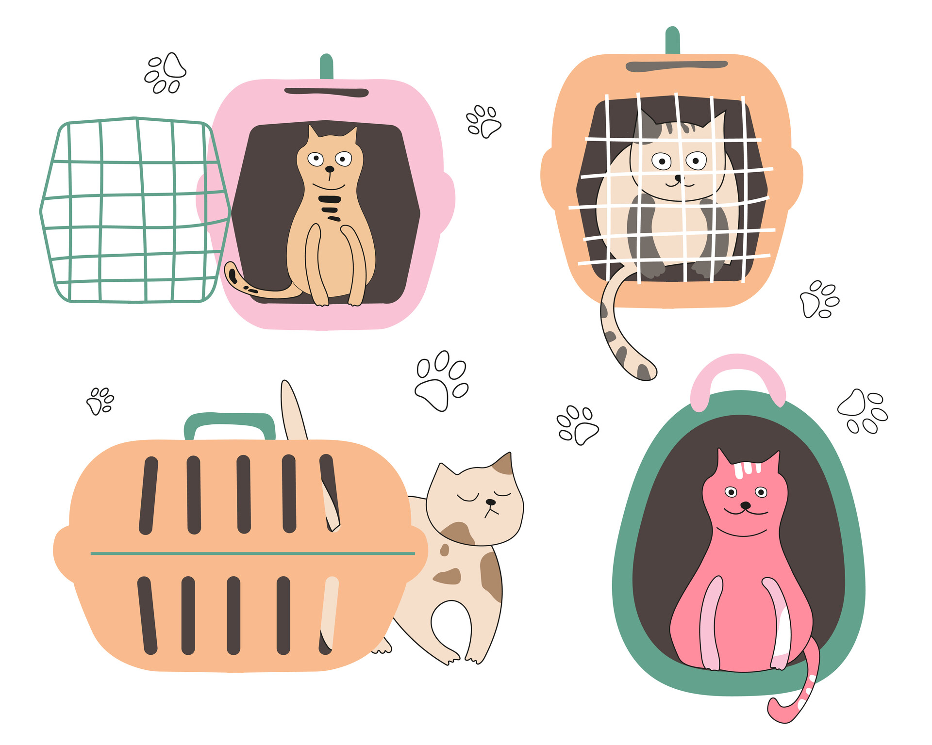 ArtStation - Cat carrier front view, side view, with the open and ...