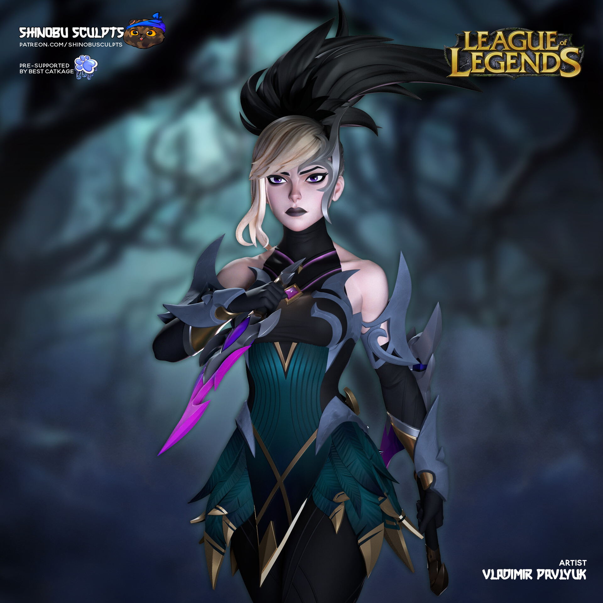 ArtStation - Coven Akali | League of Legends