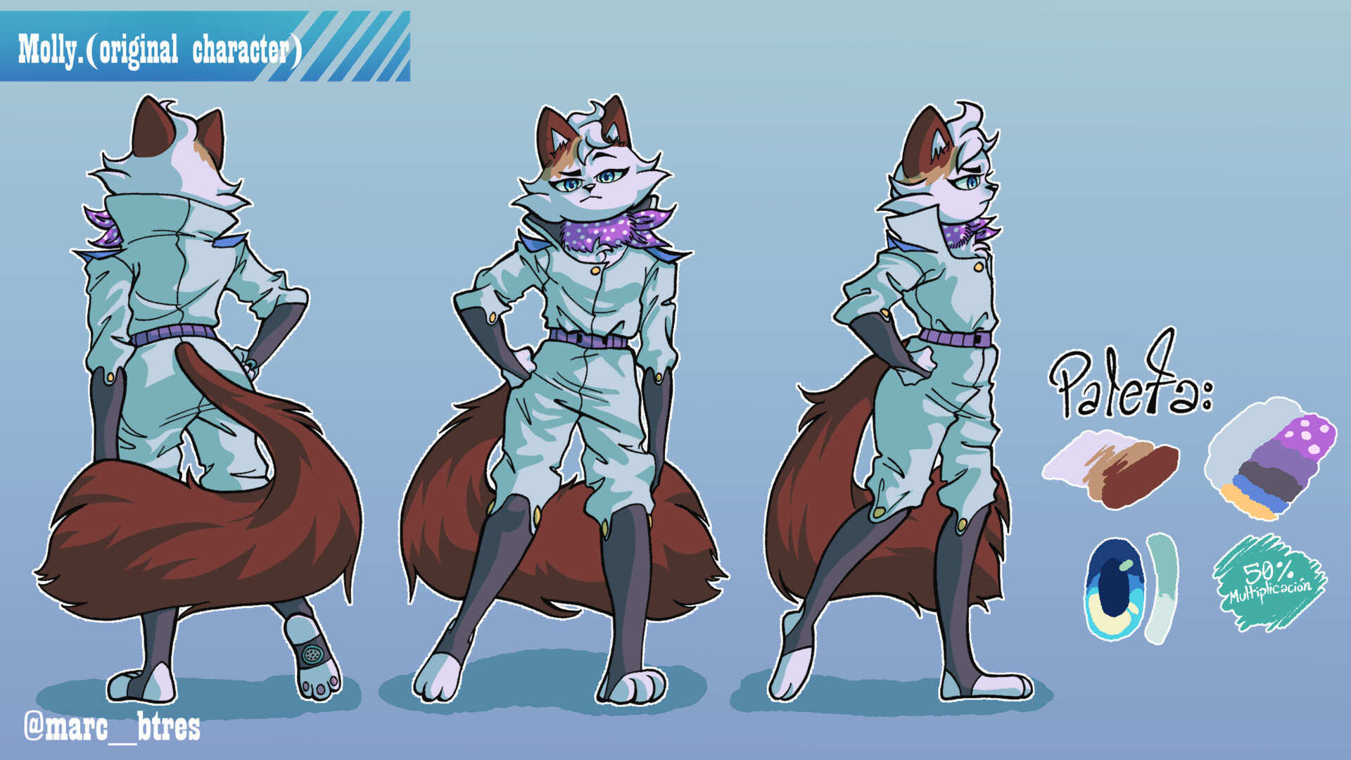 ArtStation - Molly. (Original Character/TurnAround)