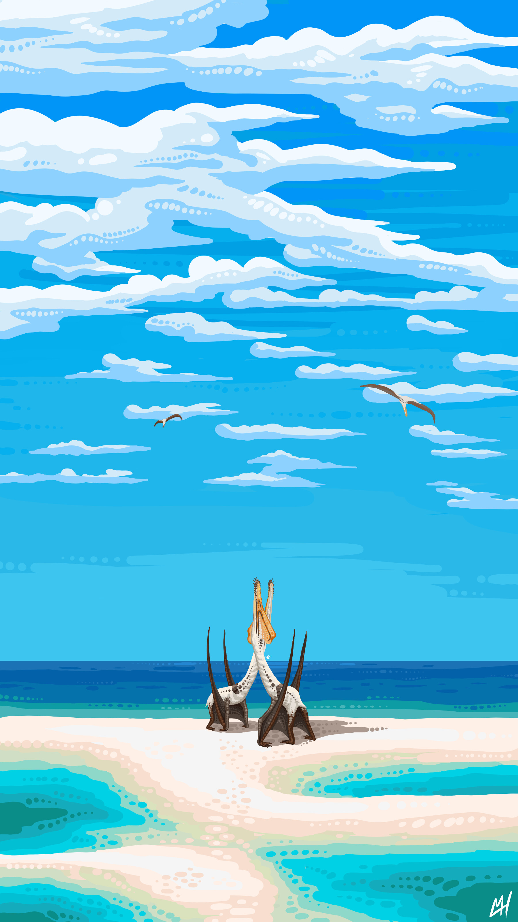 ArtStation - Gnathosaurus on the beach