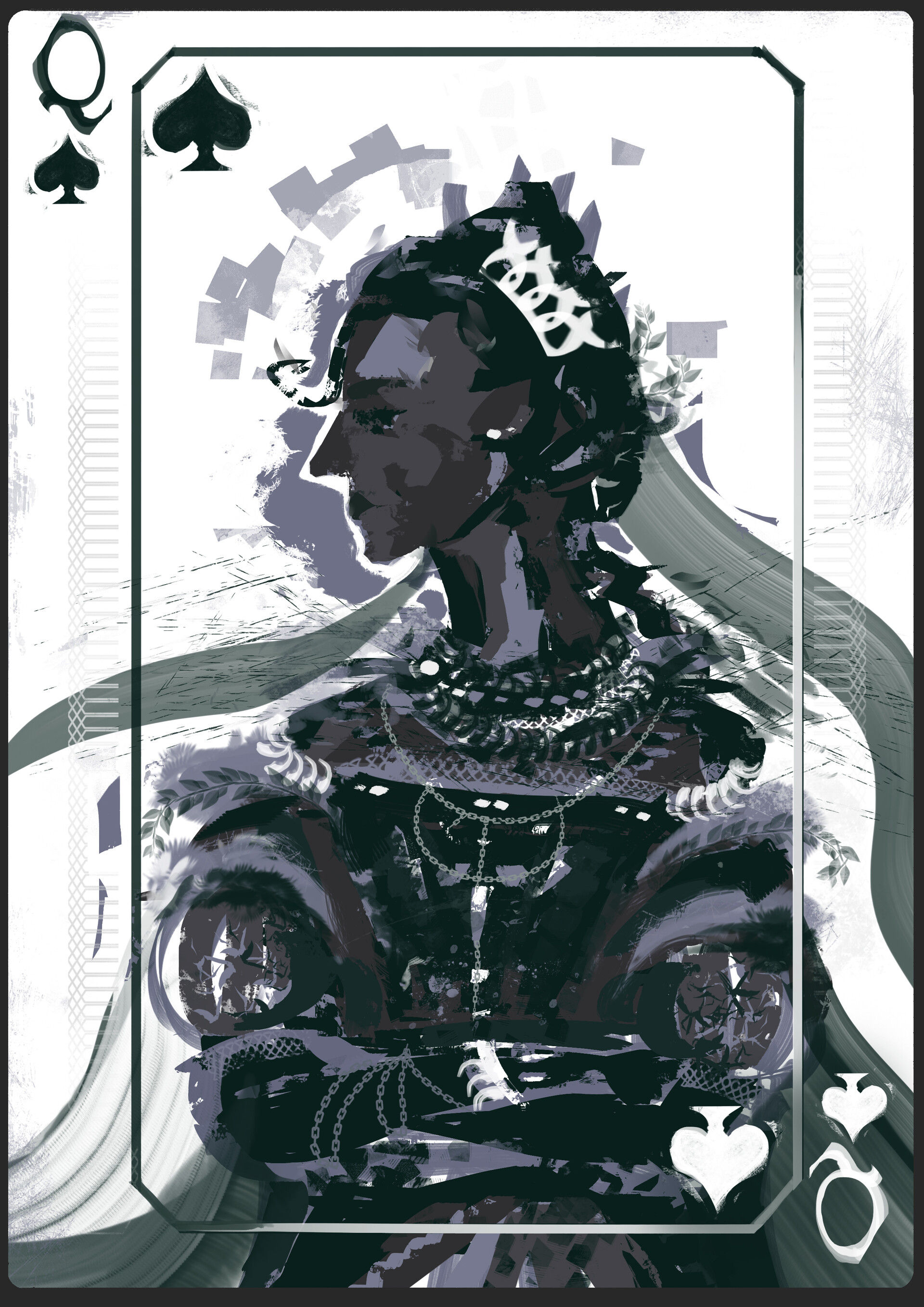 Queen Of Spades Card Drawing