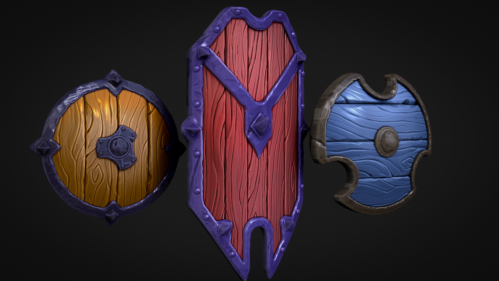 ArtStation - Stylized shields