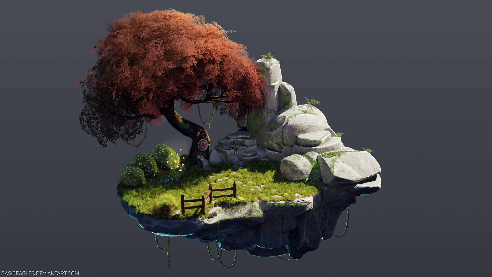 ArtStation - Flying island