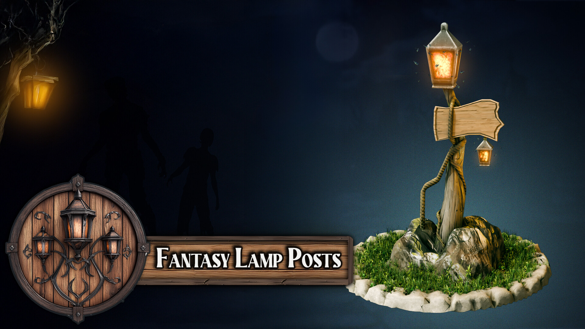 3D Tudor - Blender 20 Massive Fantasy Lamps & Lamp Posts Asset Pack