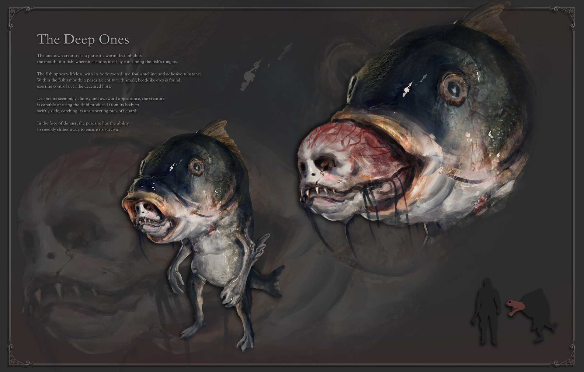 ArtStation - A Fish Monster inspired by tongue-eating louse