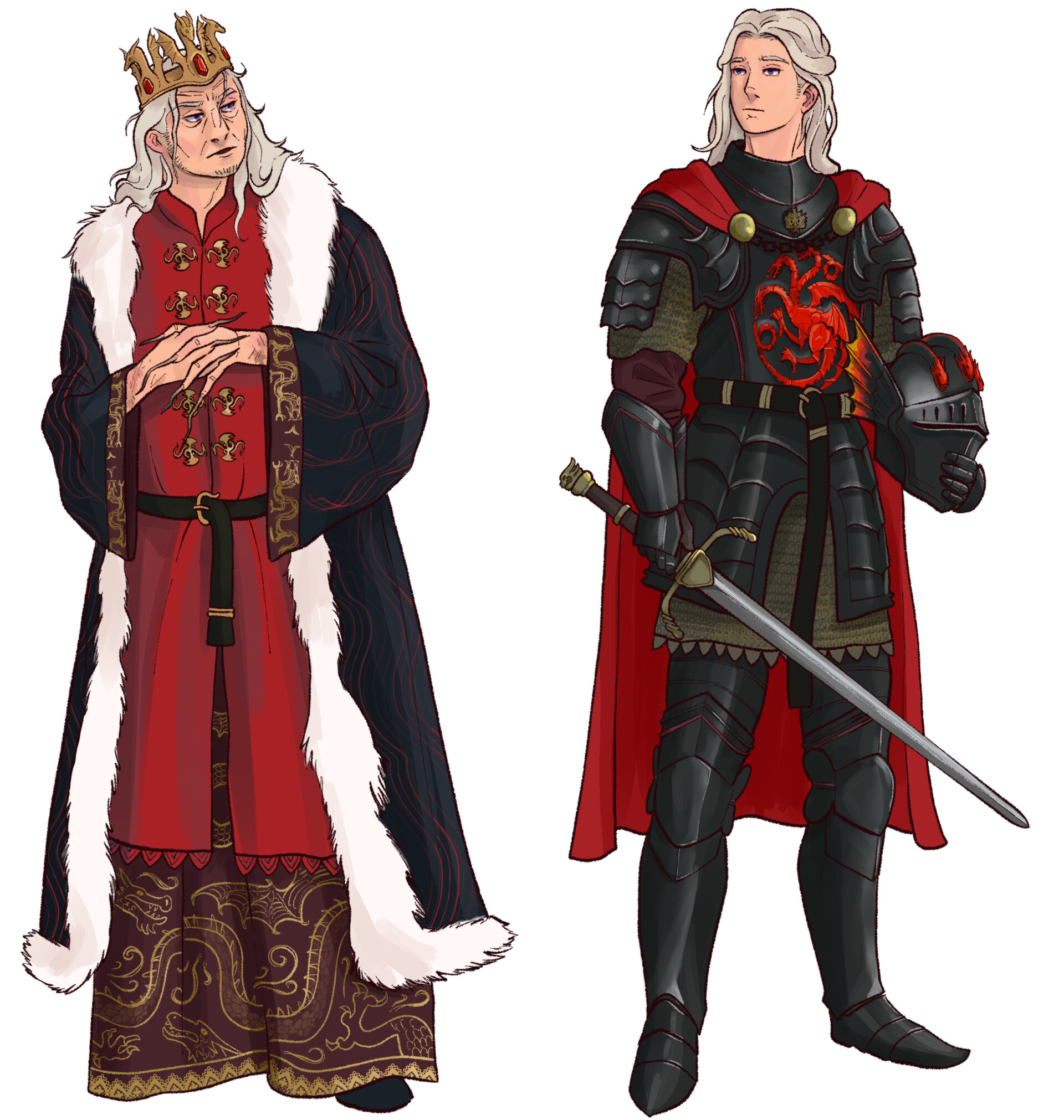 ArtStation - The Mad King and the Dragon Prince