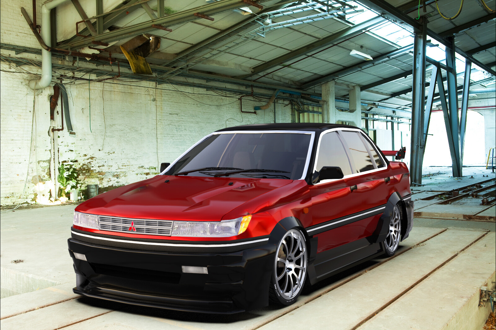 ArtStation - LANCER 1990 SEDAN