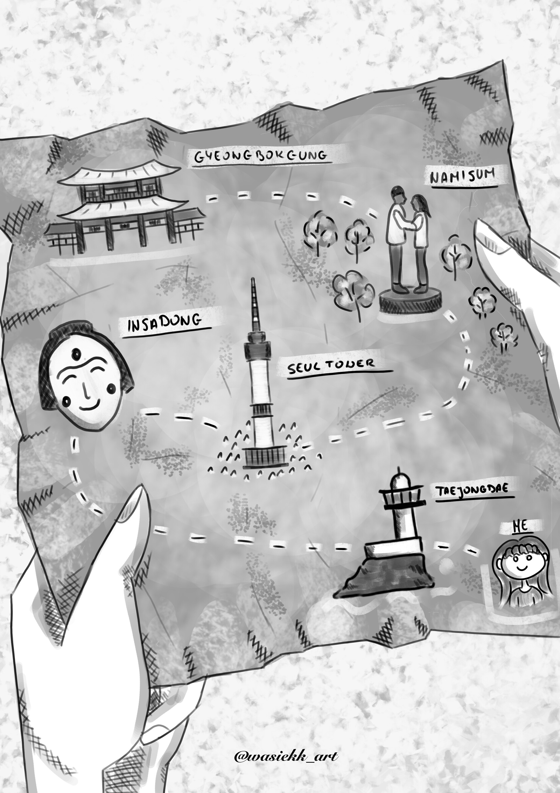 Paulina Michalak - INKTOBER 2024 - LANDMARK