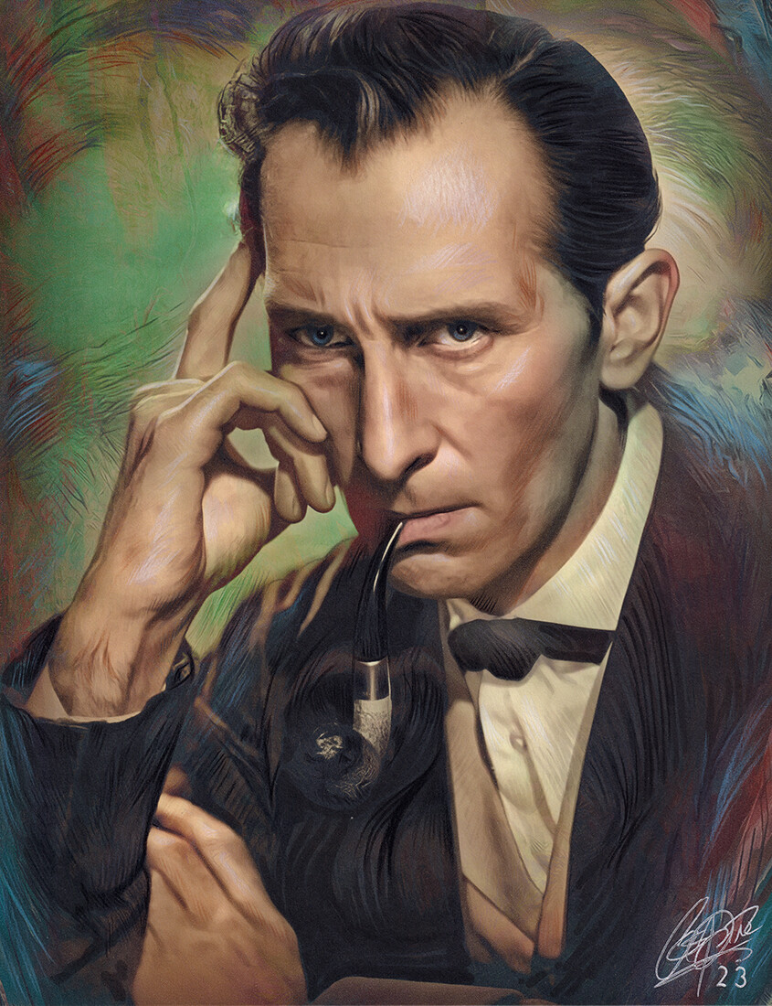 ArtStation - Peter Cushing as Sherlock Holmes