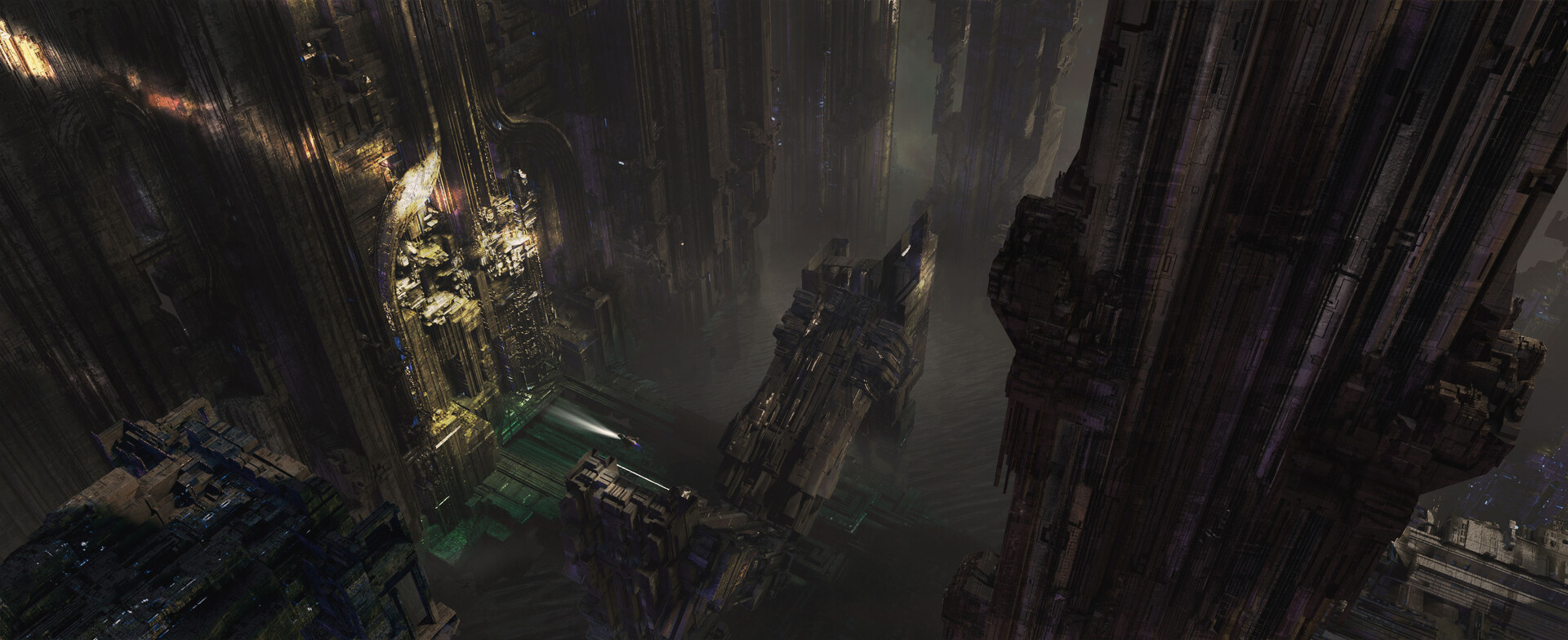 ArtStation - Alien ruins cave