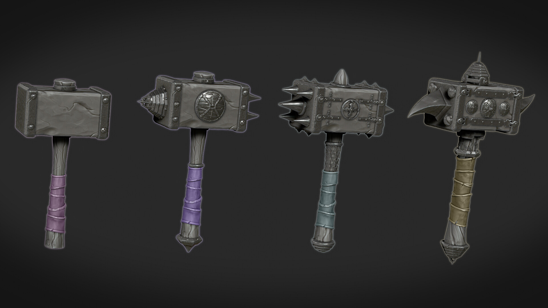 ArtStation - Stylized Hammers