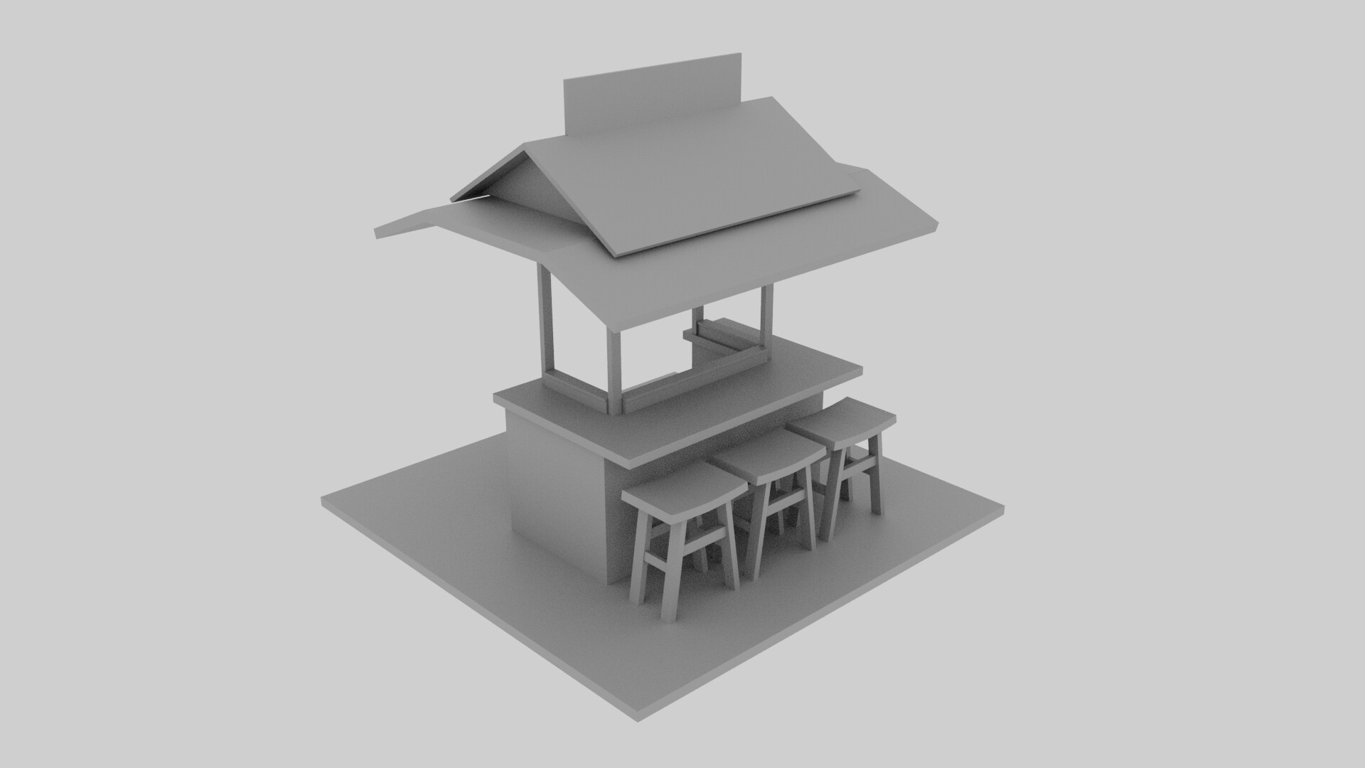ArtStation - Ramen stall model (WIP)