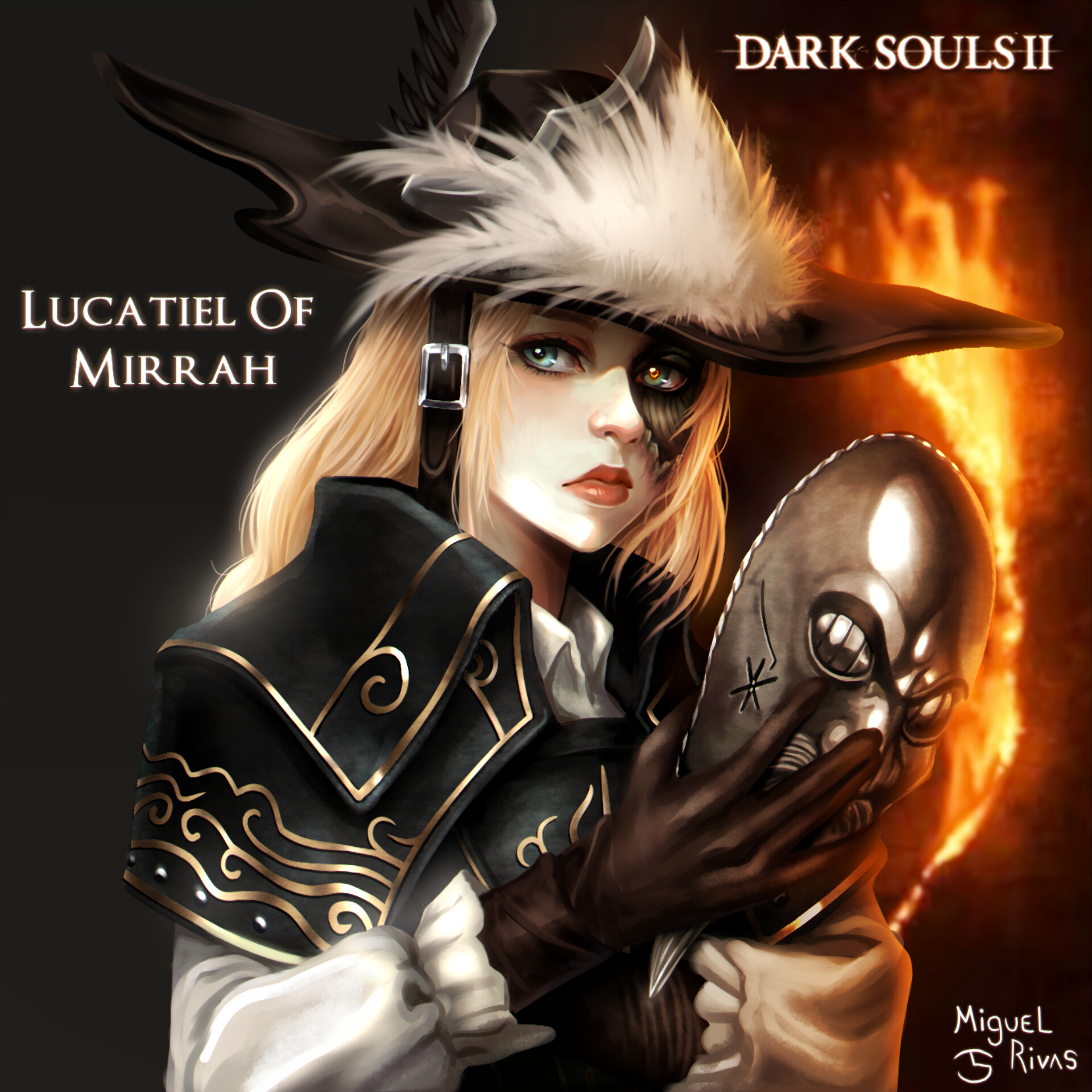 ArtStation - Lucatiel of Mirrah Dark Souls II by Miguel Rivas