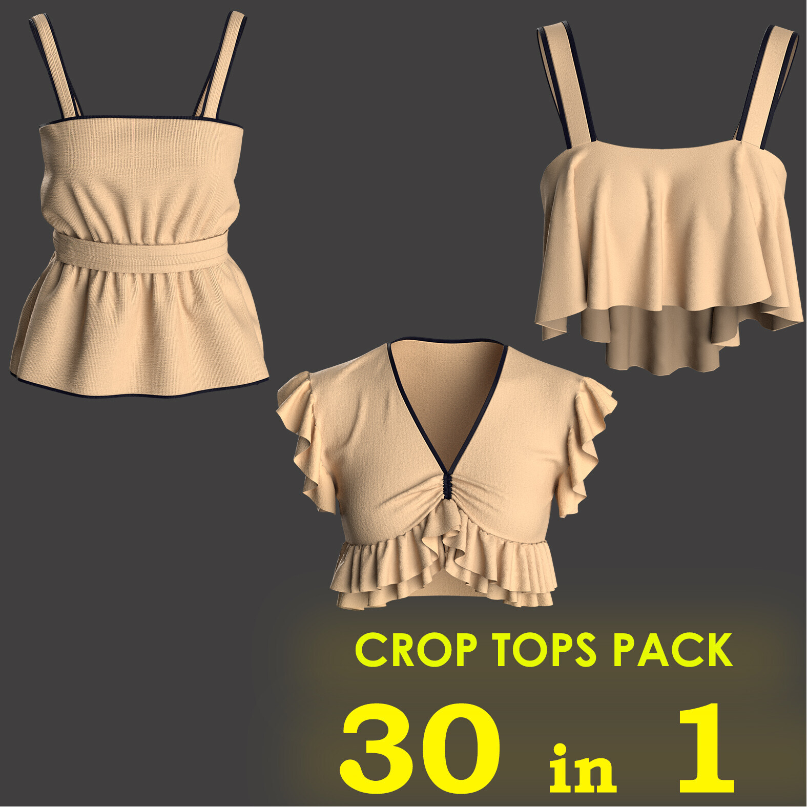 ArtStation - 30 in 1 croptop pack