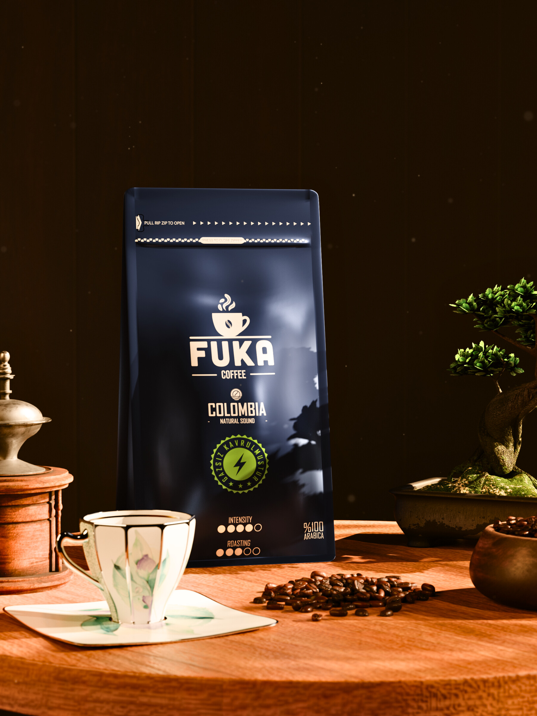 ArtStation - FUKA Coffee Product Render Work