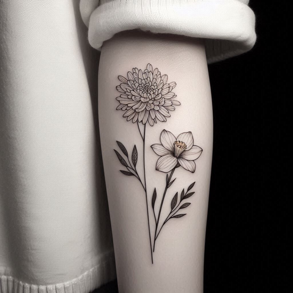 White Chrysanthemum Tattoos 43 Gorgeous Flower Tattoos You'll Actually