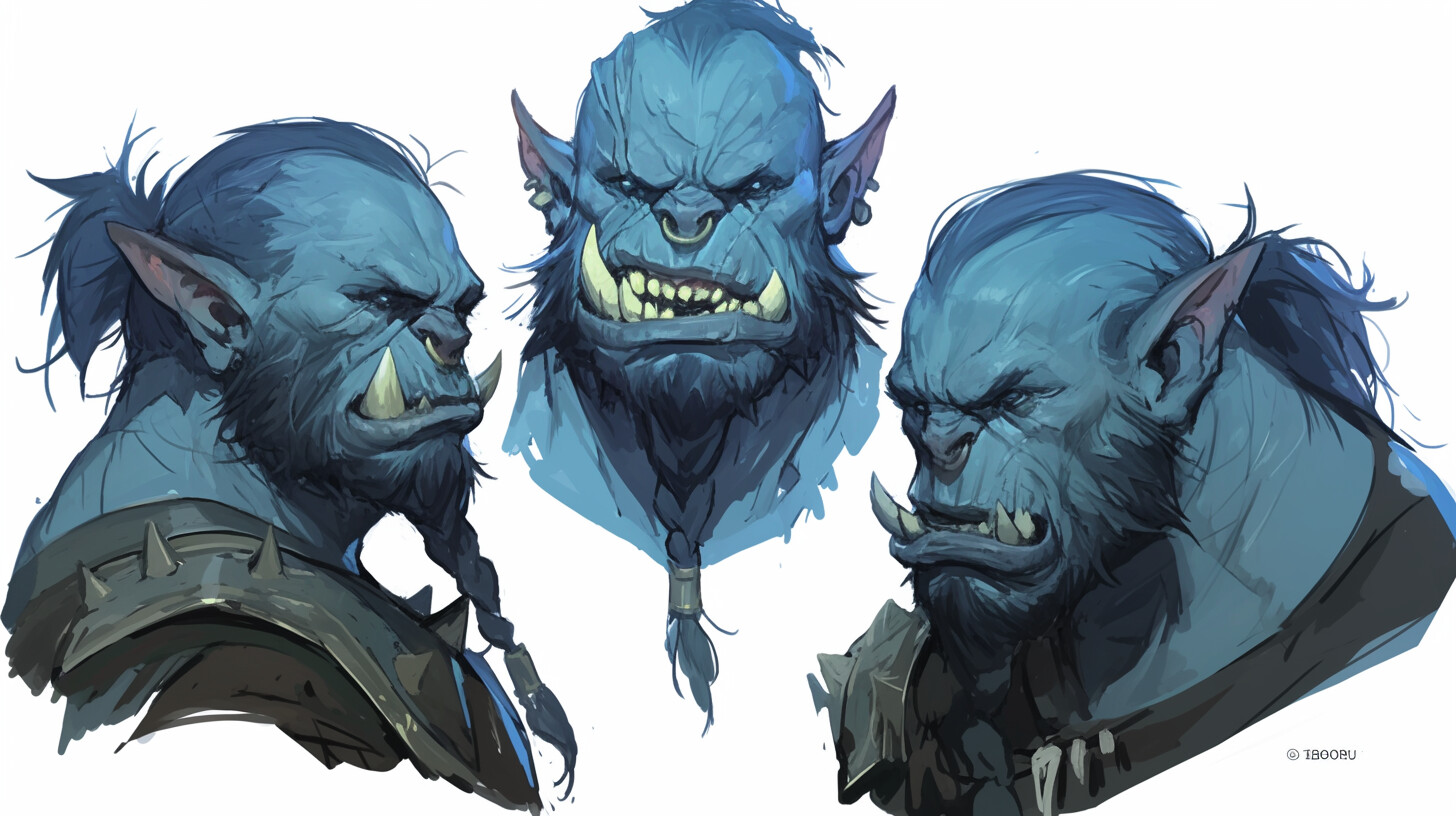 Concept Art - +300 ORC Warlords Sketch Reference(4k)