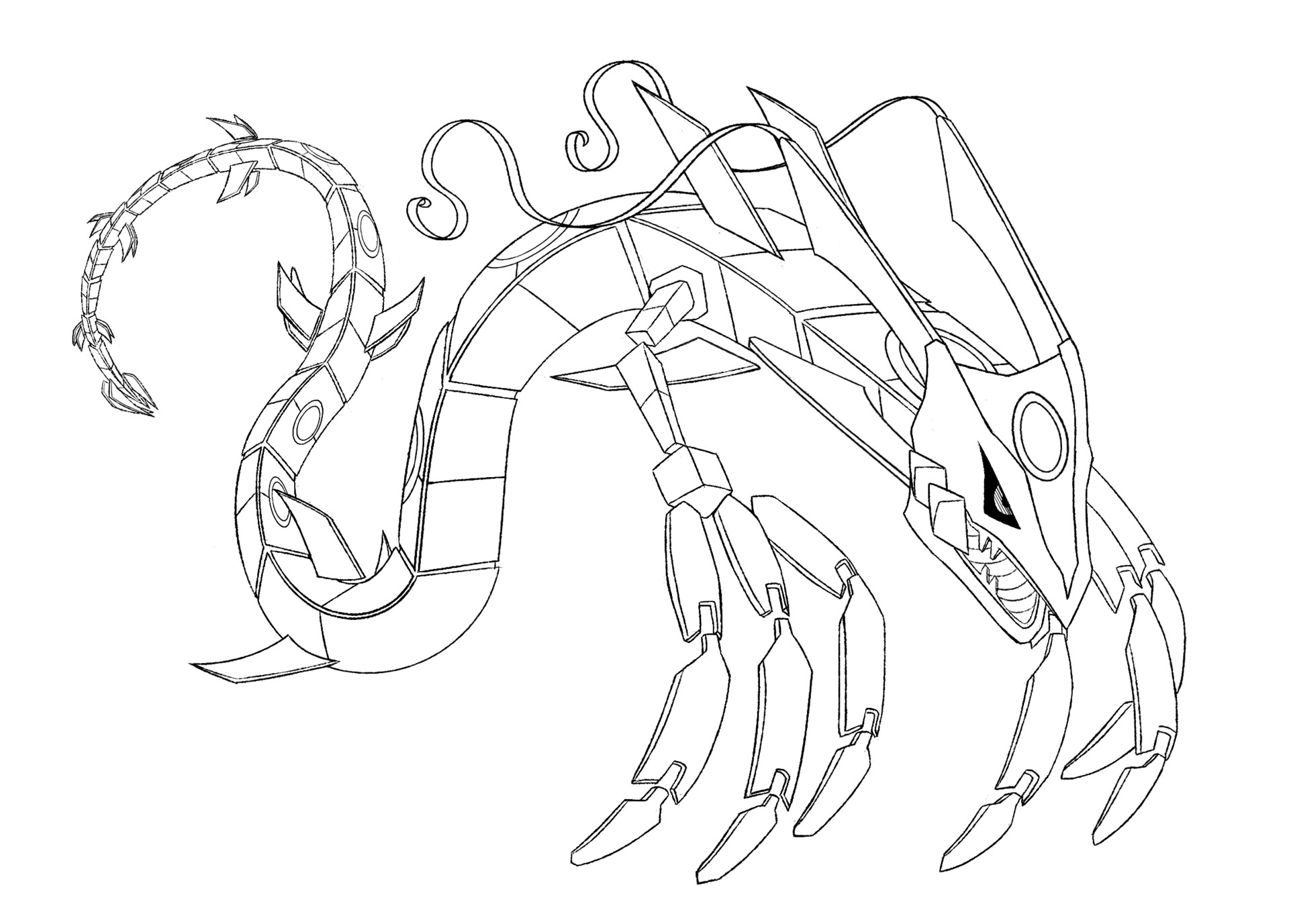 rayquaza colouring picture