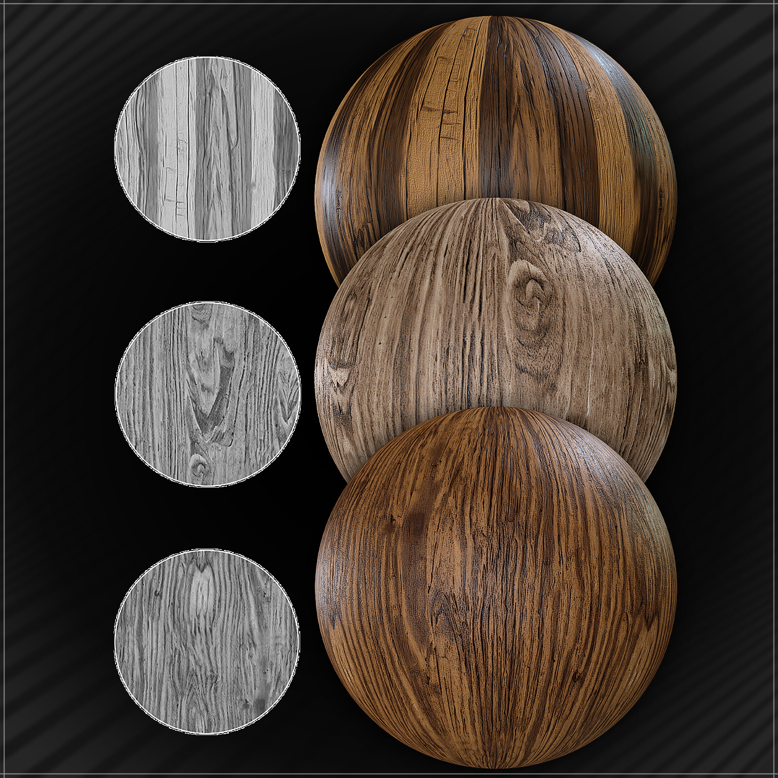 mehdi shahraki - 50 Wood Alpha Map - Vol.22 ( 4K PNG )