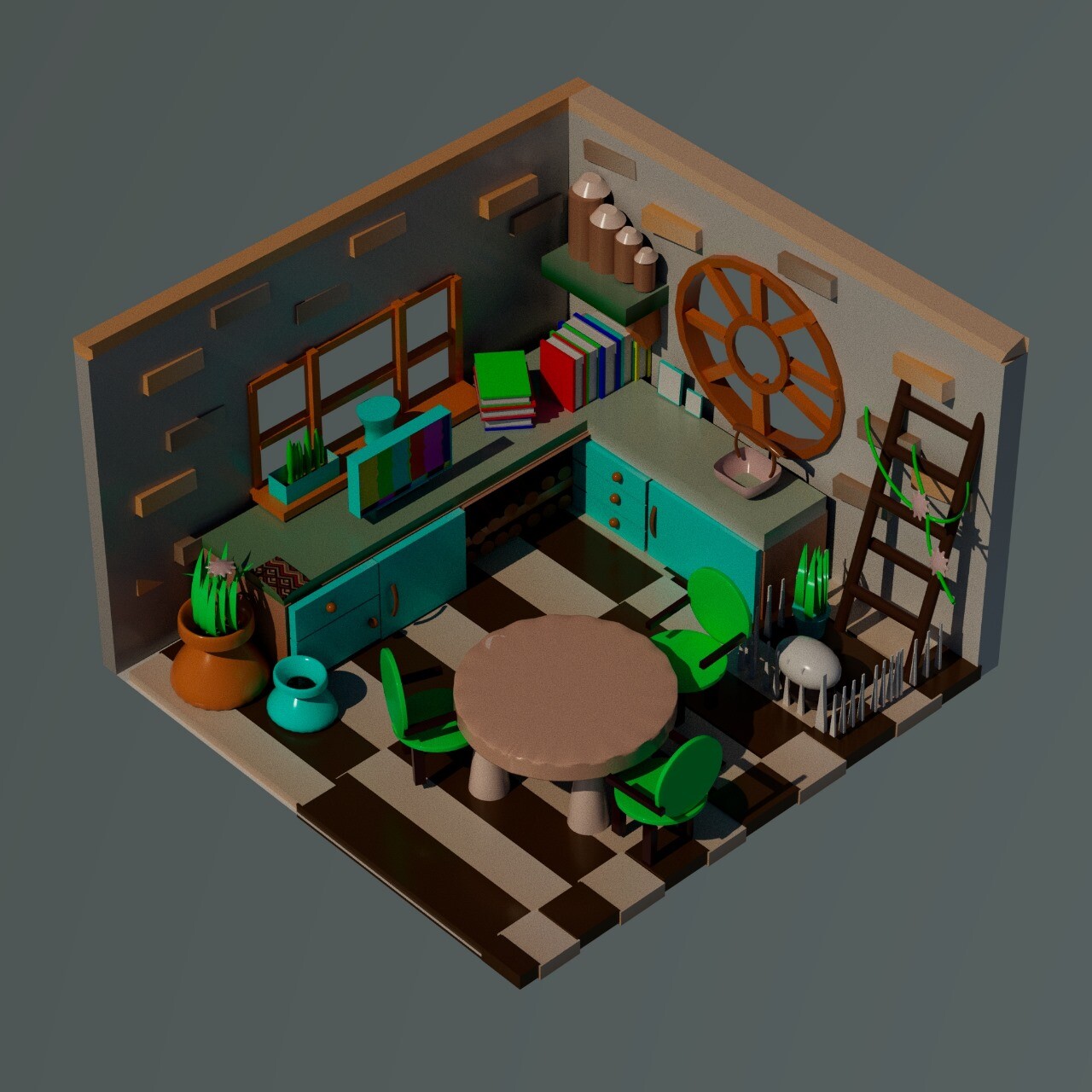 ArtStation - 3d study room