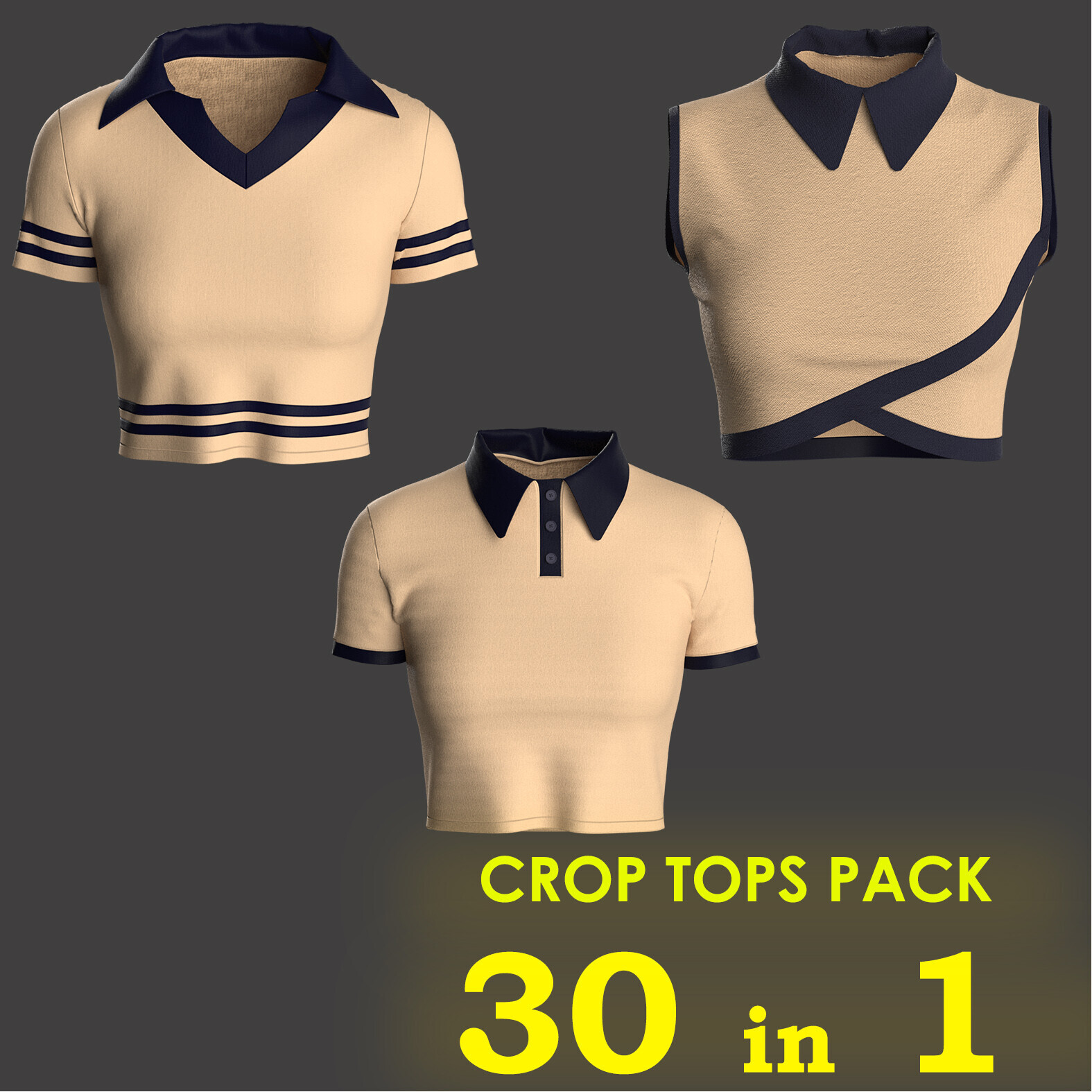 ArtStation - 30 in 1 Croptop pack
