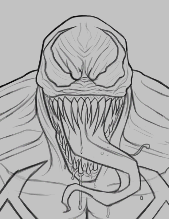 anti venom coloring pages