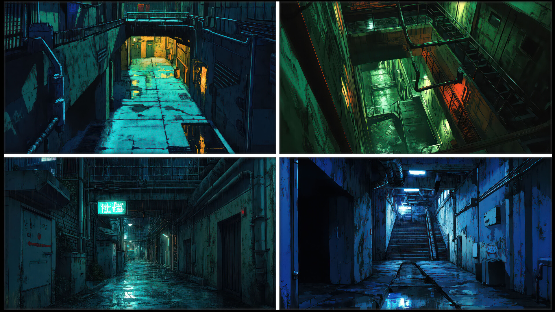 Ferial Concept - 🔹240 Cyber Sewers - Anime Concept Reference Image Pack ...