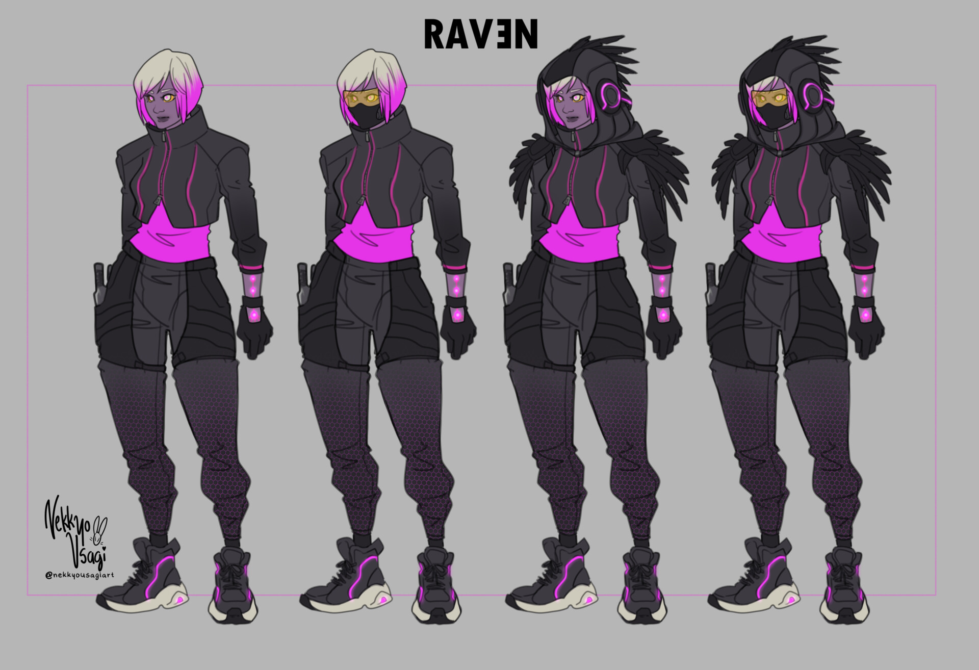 Nekkyo Usagi - RPG Concept - RAVEN the Hacker