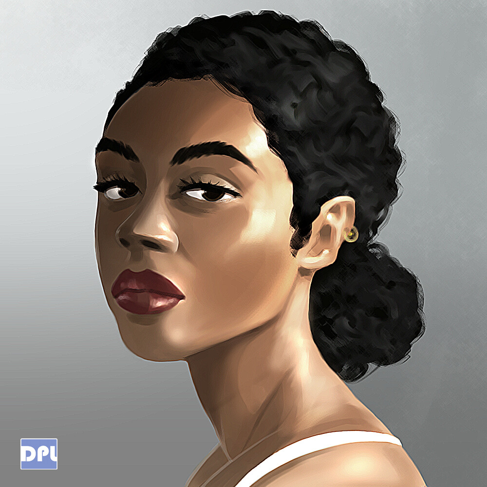 Darren Paul Lewis - Head Study/Paint