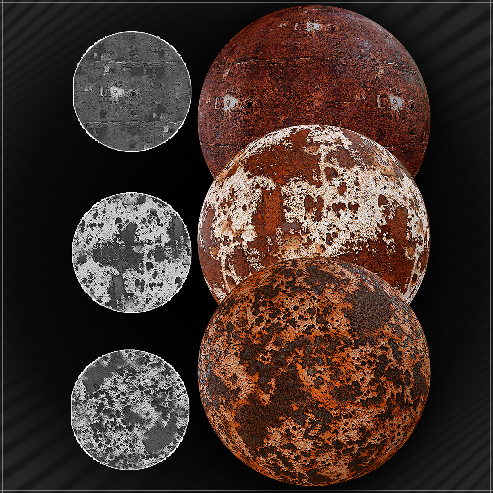 mehdi shahraki - 100 Rust Alpha Map - Vol.23 ( 4K PNG )