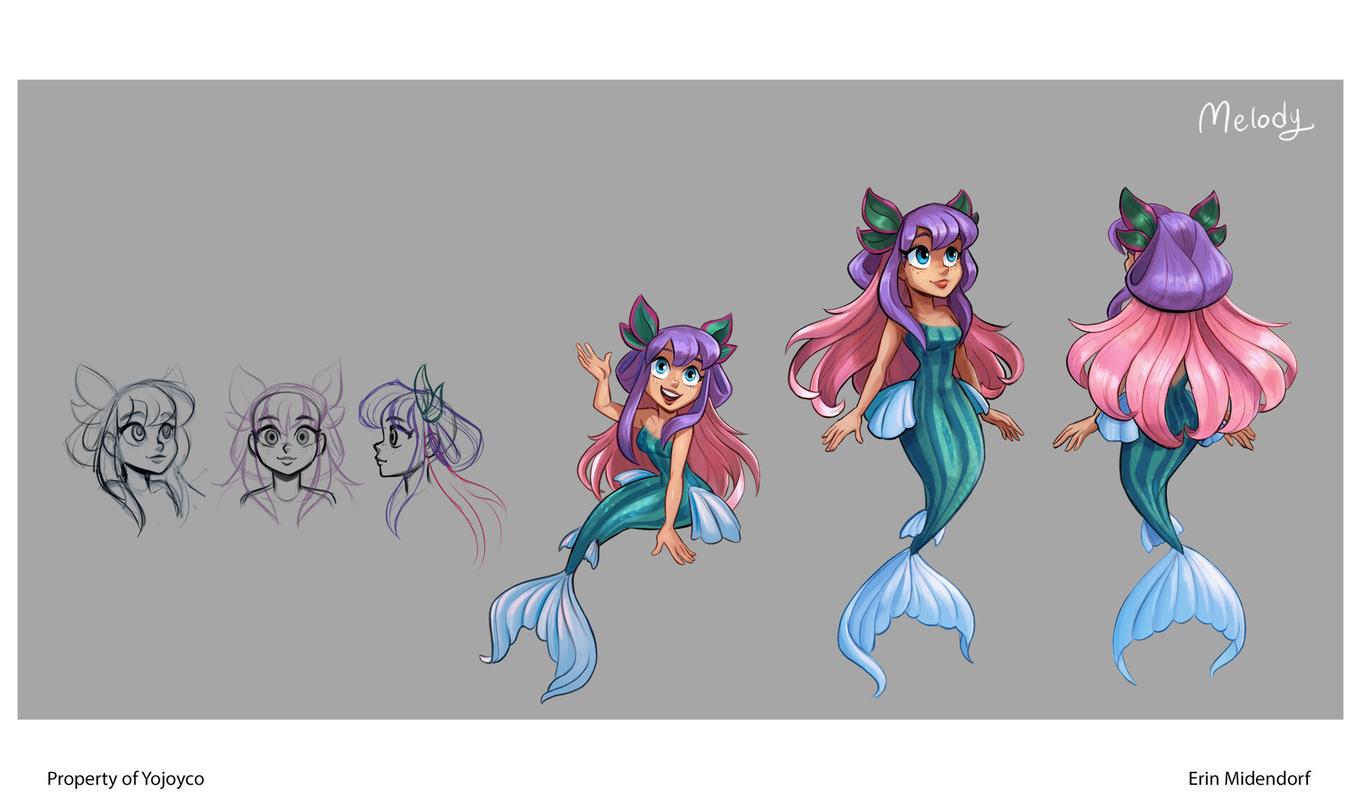 ArtStation - Poglings Melody Mermaid Character Sheet