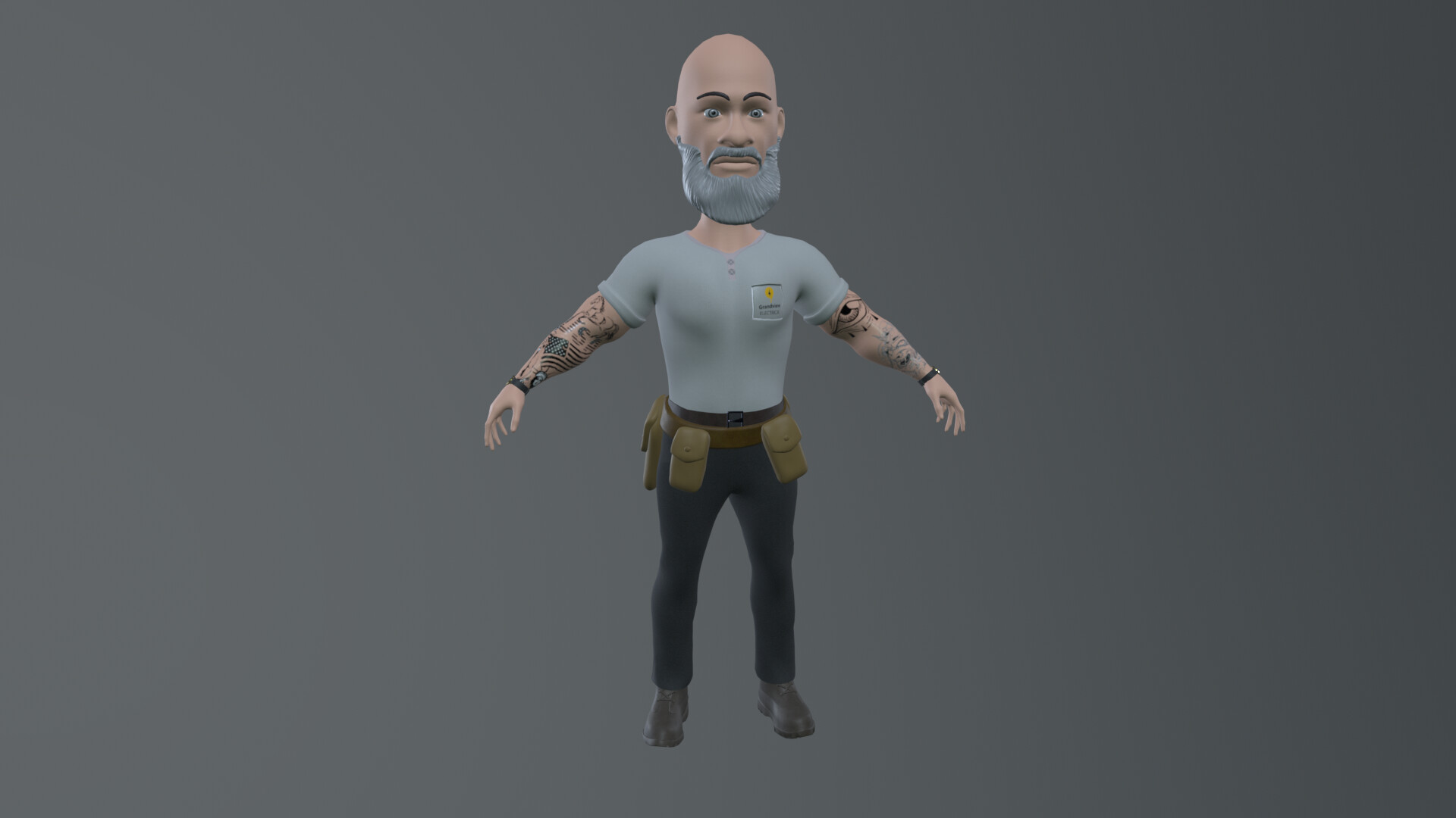 ArtStation - 3d mid poly male_character