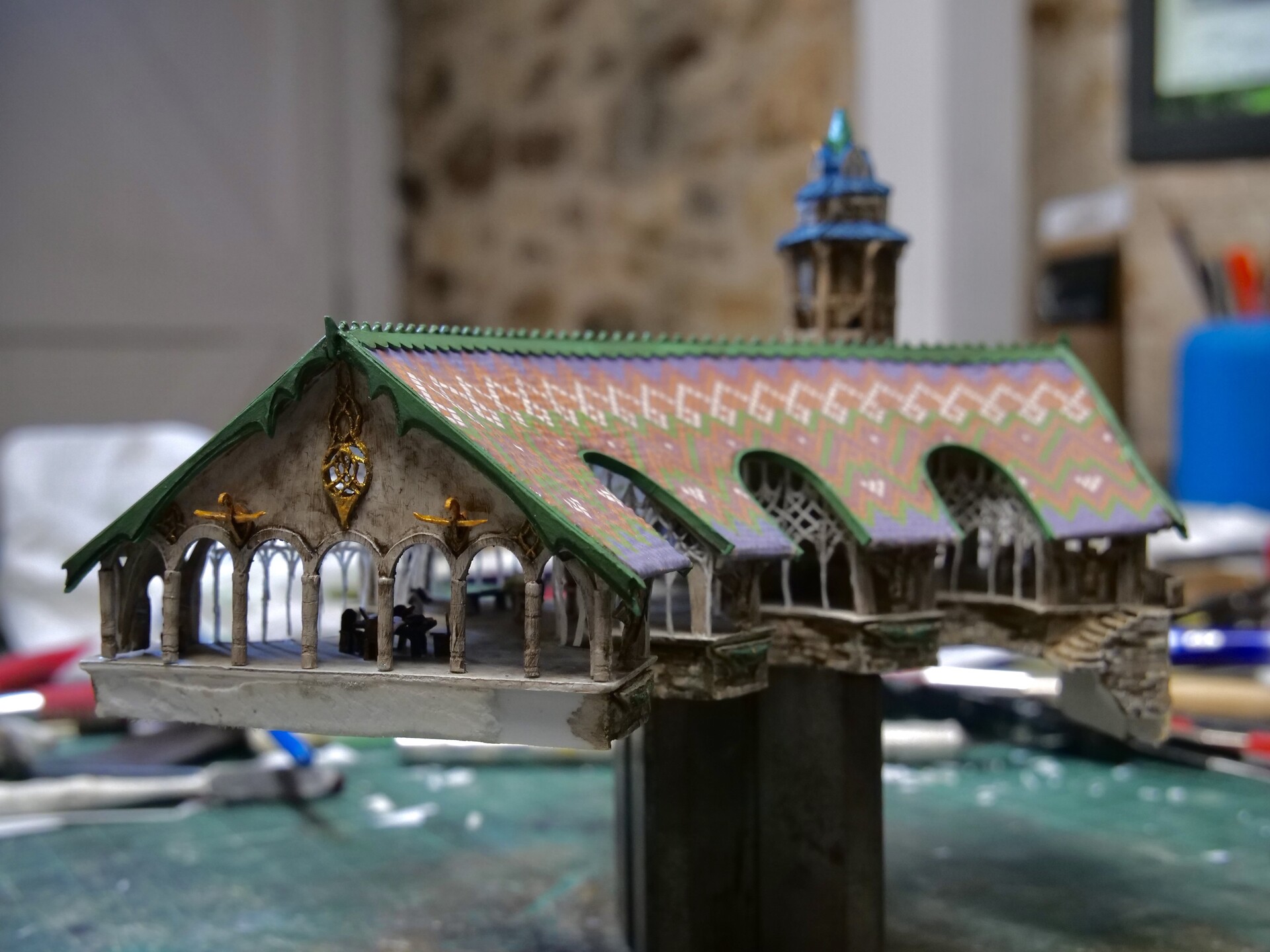 Jamie Lord - Rivendell River Hall miniature from The Lord of the Rings