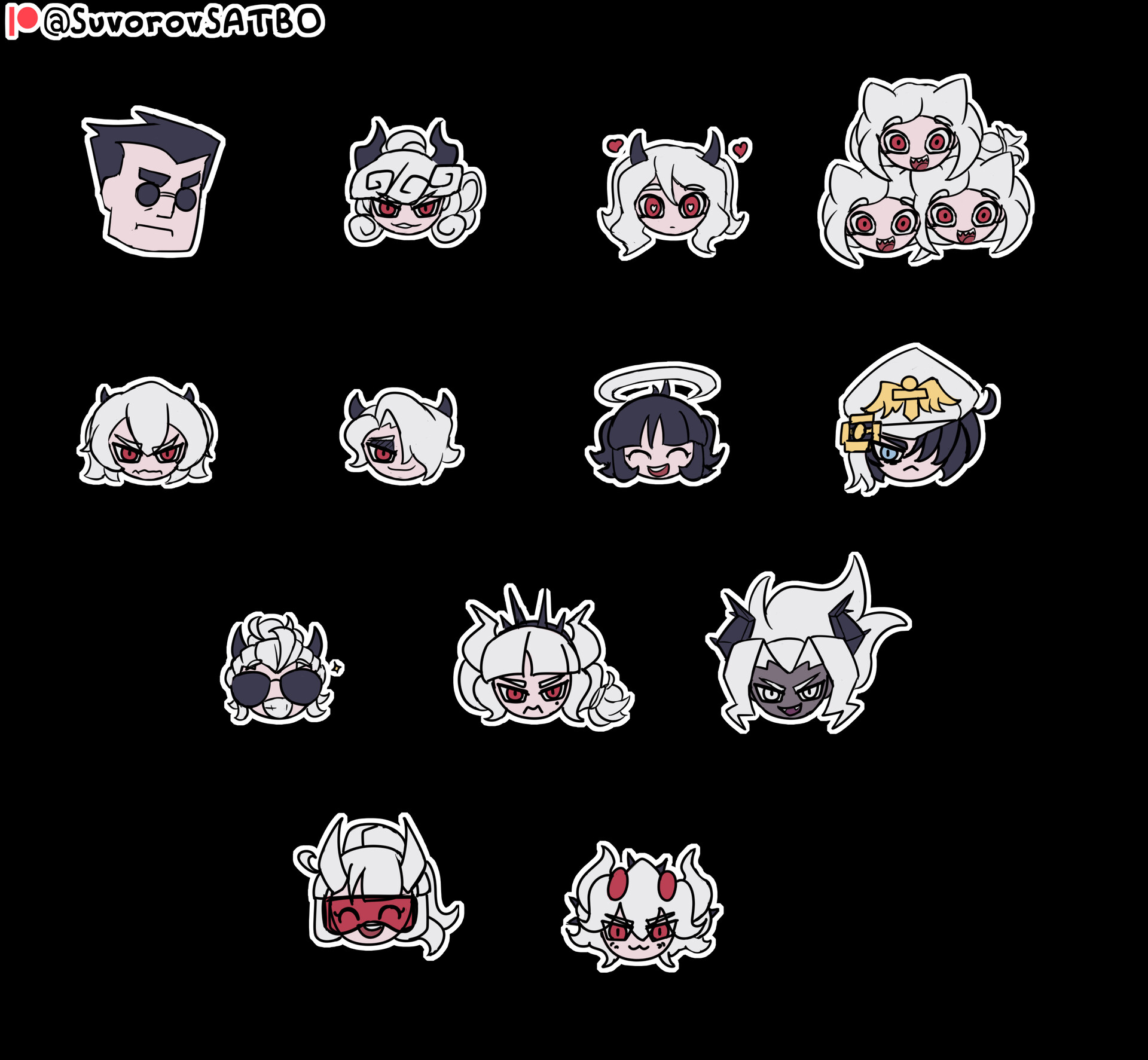 ArtStation - Sticker pack Helltaker