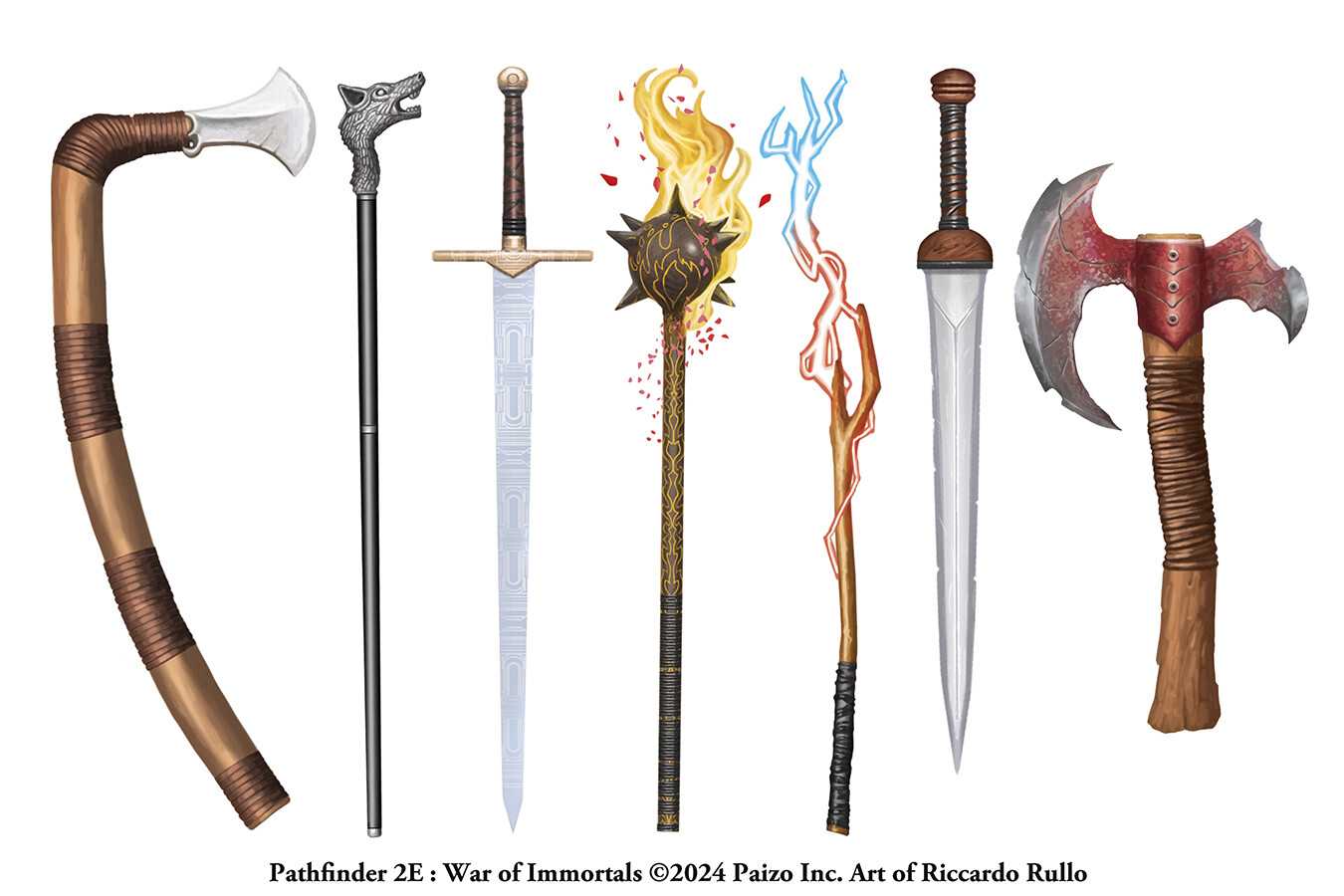 ArtStation - Weapons set for Pathfinder 2E : War of Immortals (©Paizo Inc.)