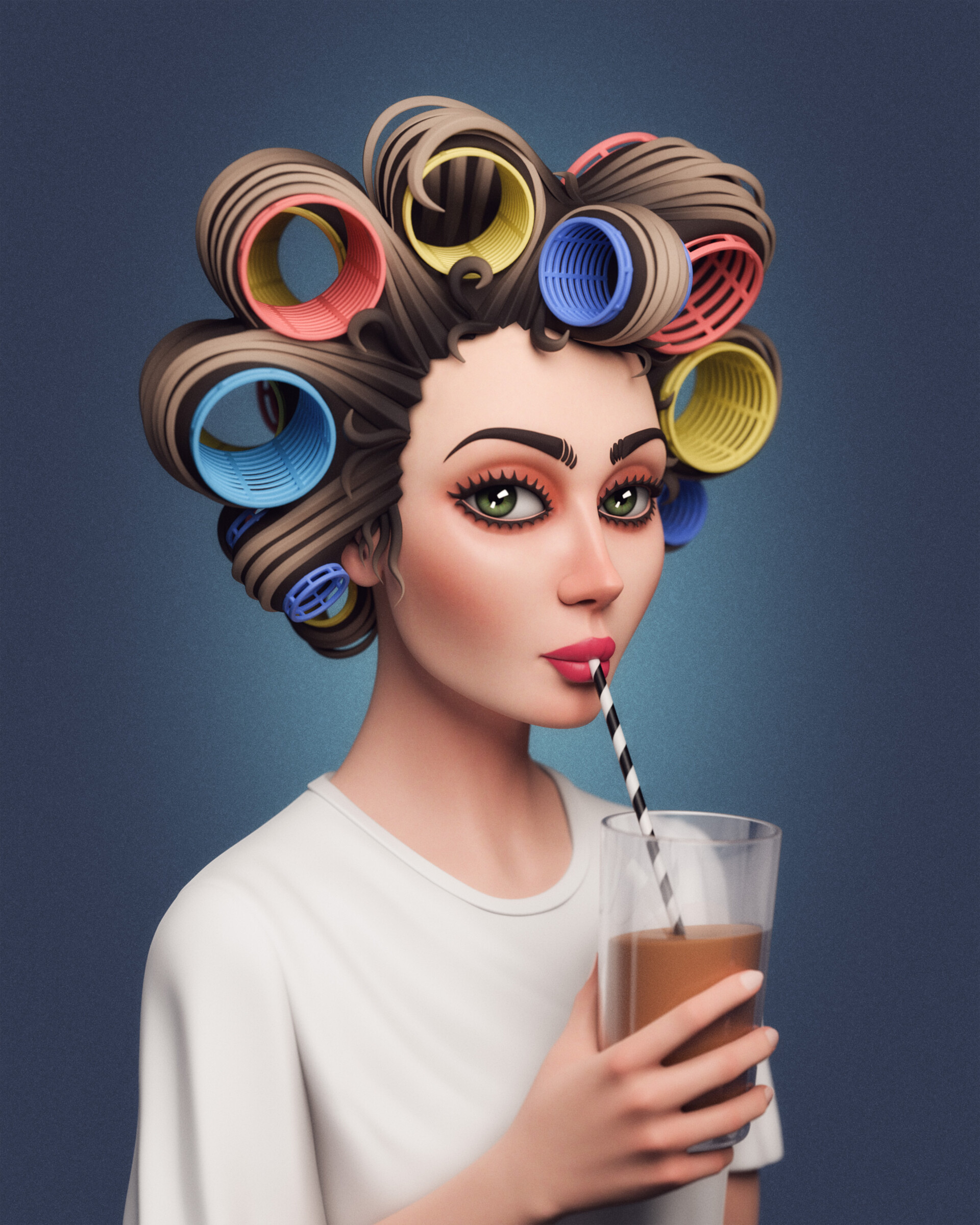 ArtStation - Girl with Straw
