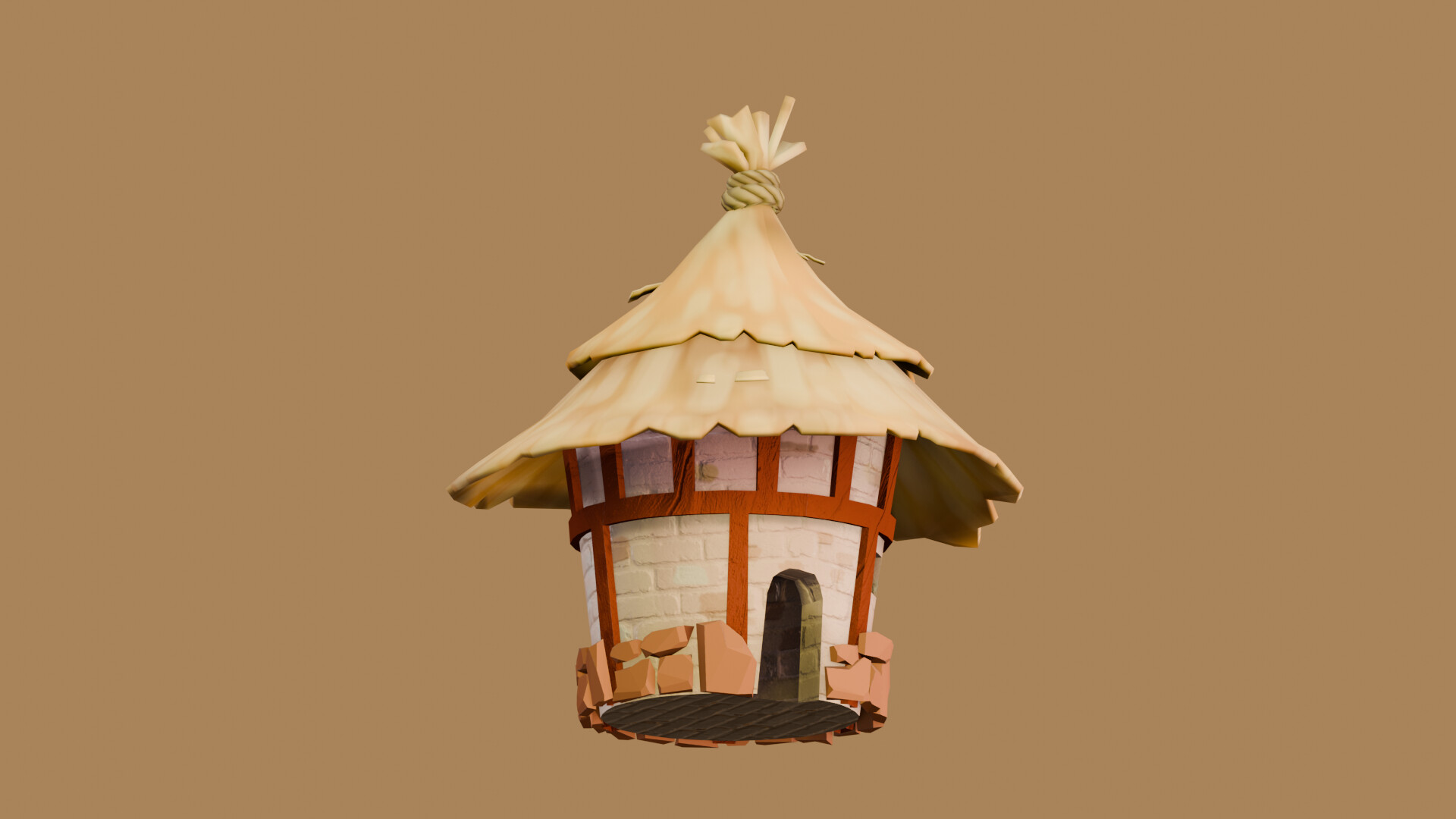 ArtStation - Low Poly Tropic Hut Design for Rollic Mobile Games