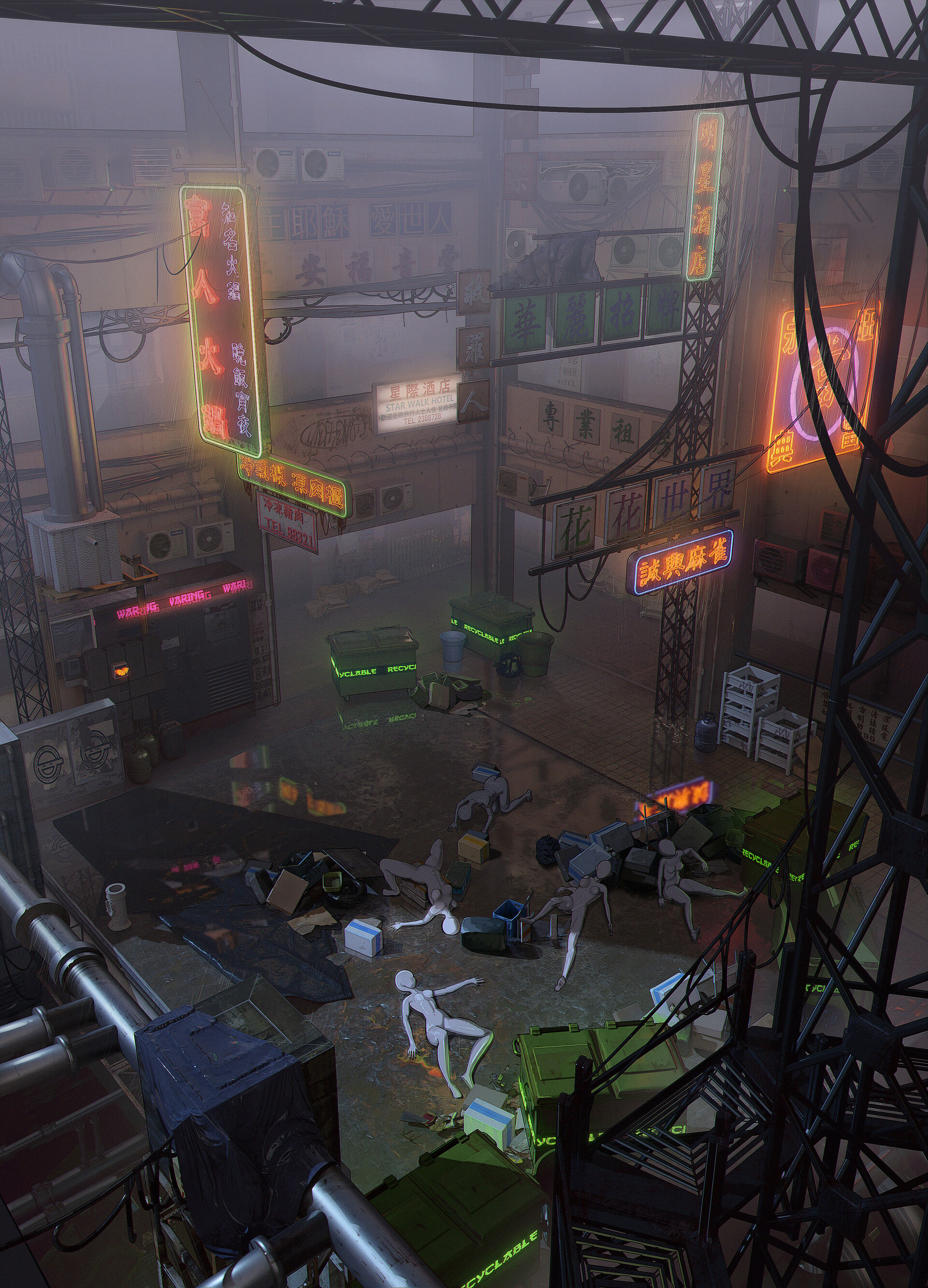ArtStation - Ghost In The Shell\攻殻機動隊 FAN Environmental Design