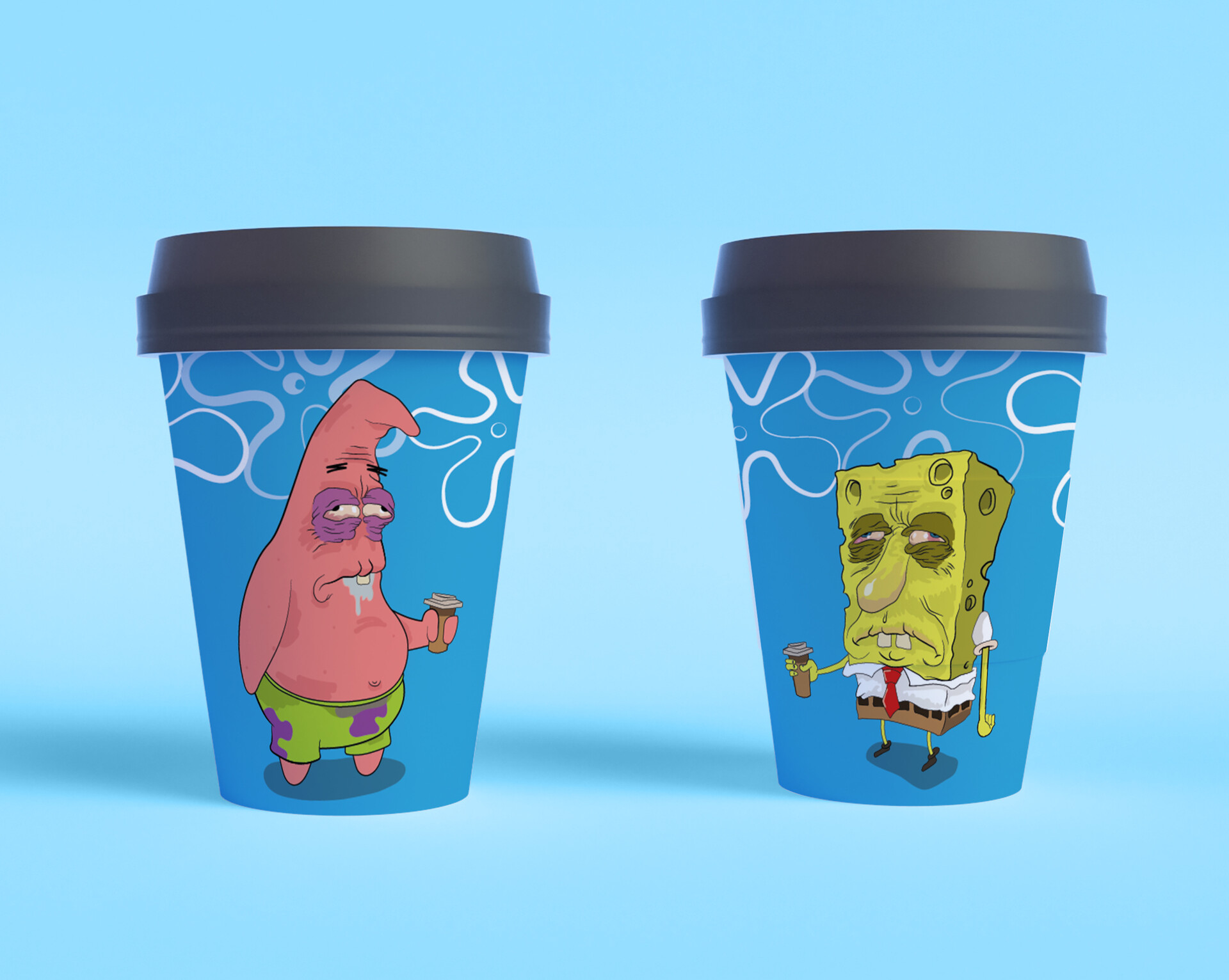ArtStation - Sponge Bob Creepy cup