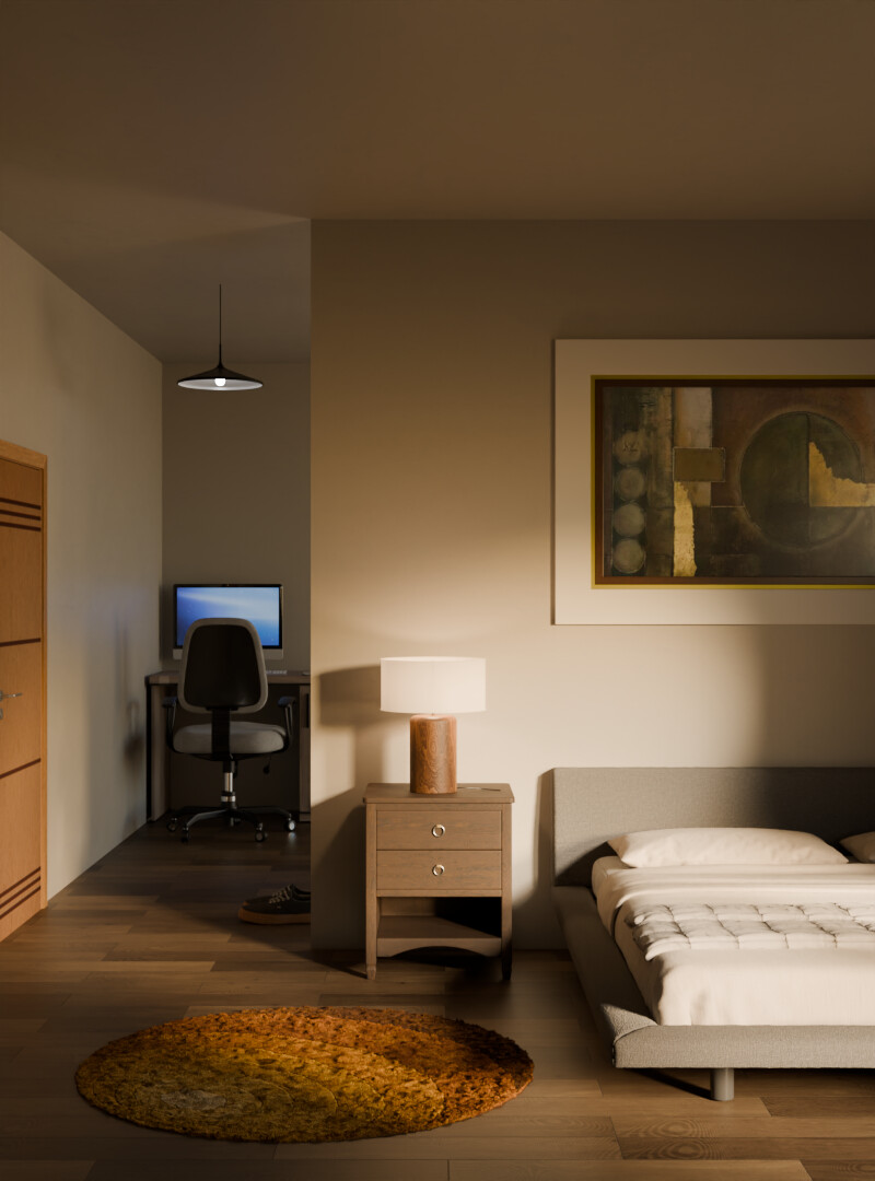 ArtStation - Bedroom - minimalist design