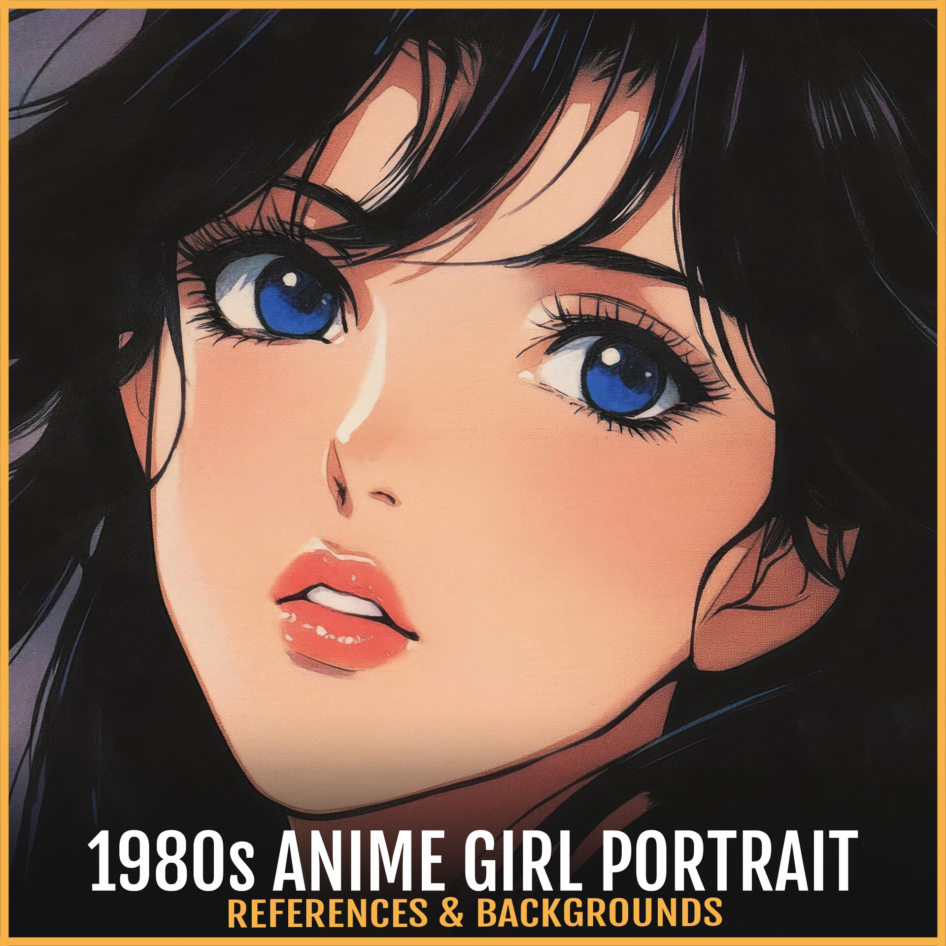 ArtStation - 303 1980s ANIME GIRL PORTRAIT