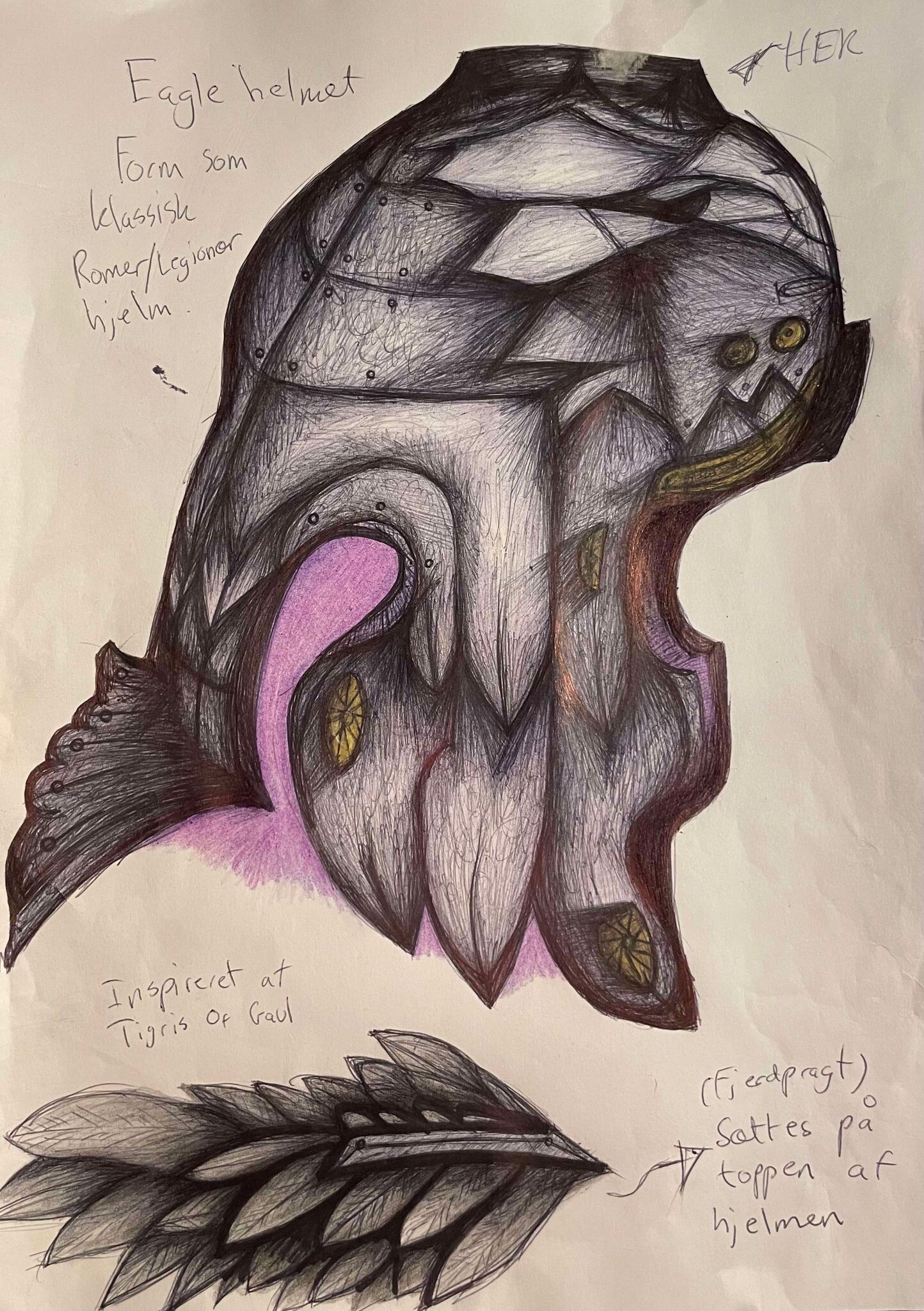 Eagle Mask Drawing